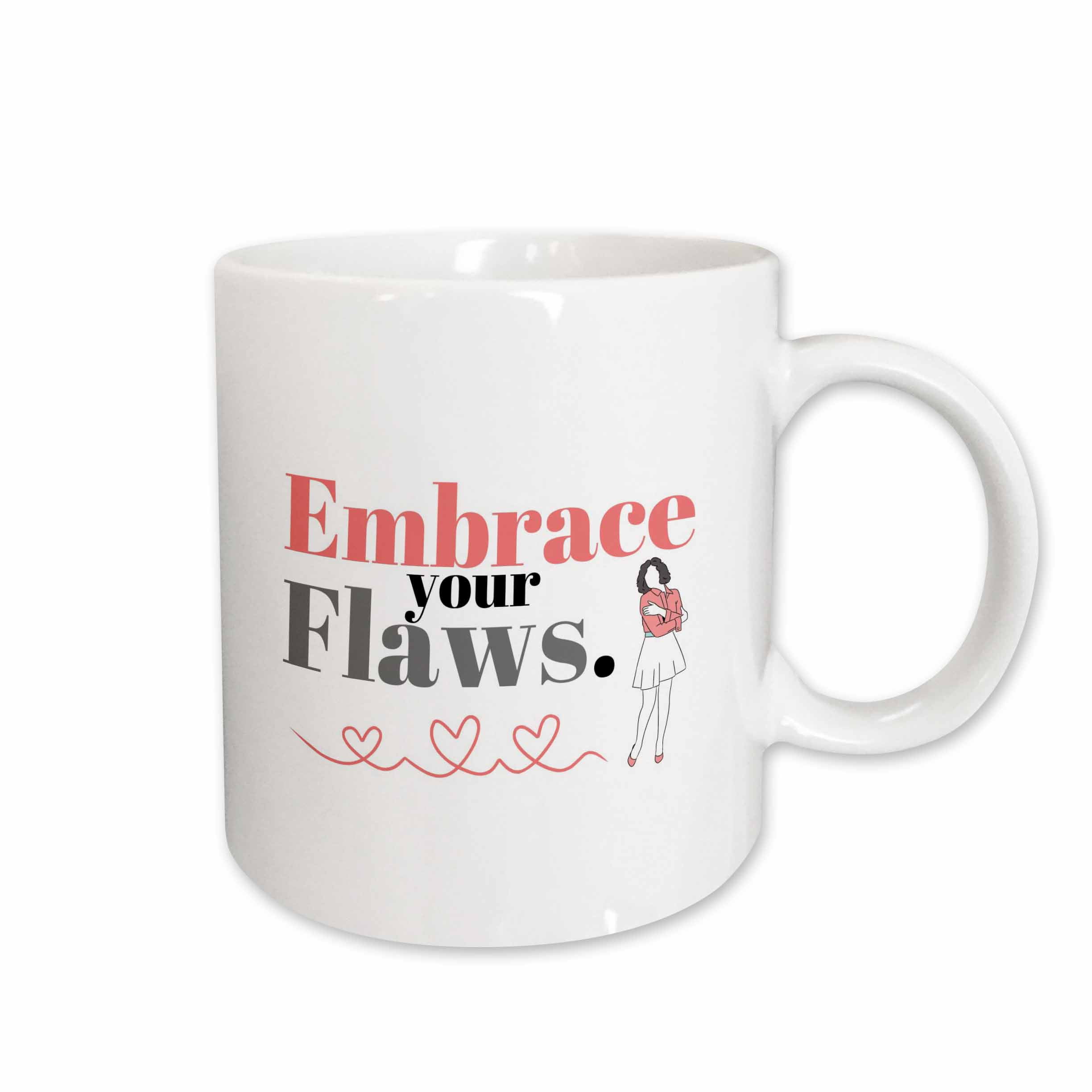 3drose, Image of Quote Embrace Your Flaws., 11oz Mug - Walmart.com