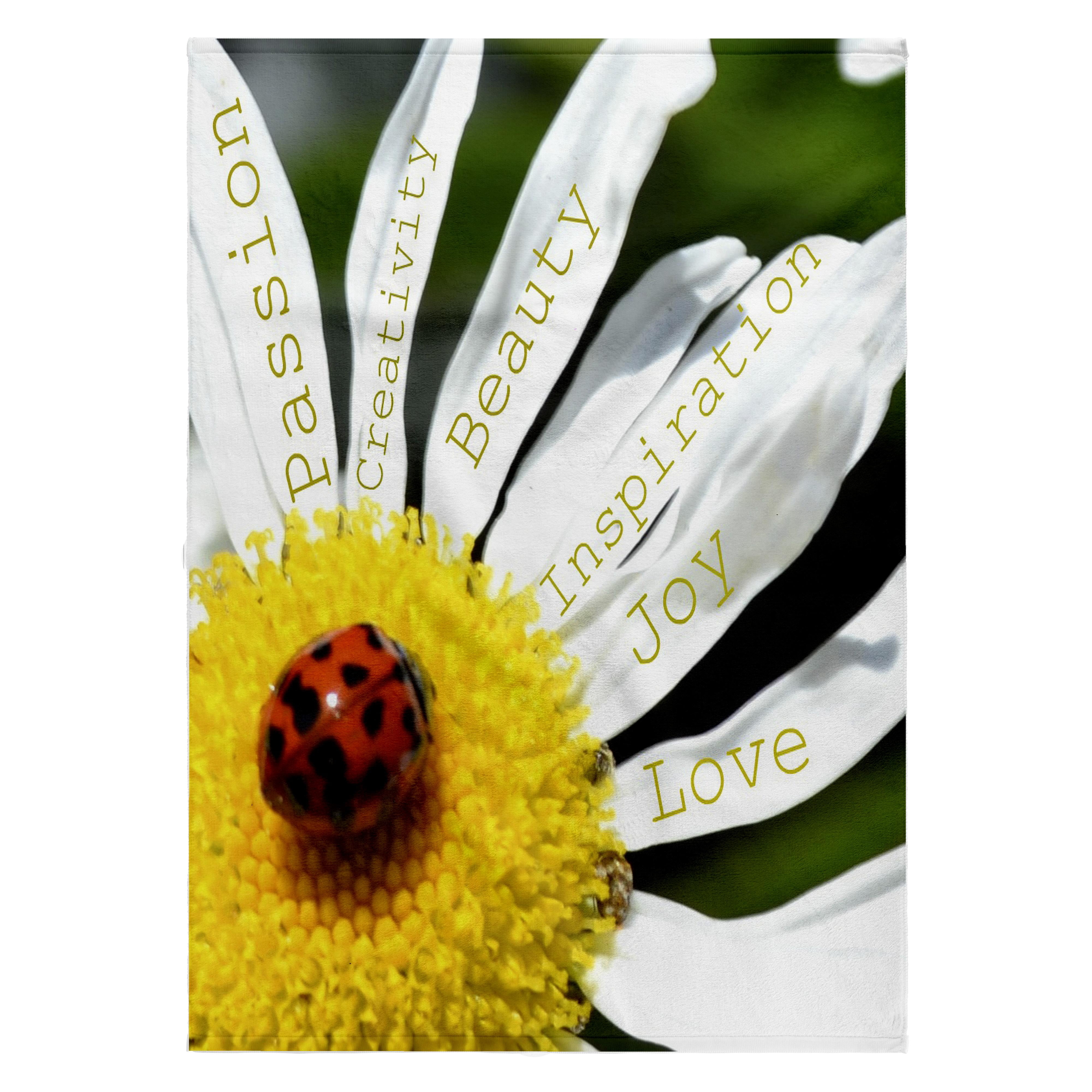 3dRose, Inspirational Words Ladybug on a Daisy- Affirmations- Flowers ...
