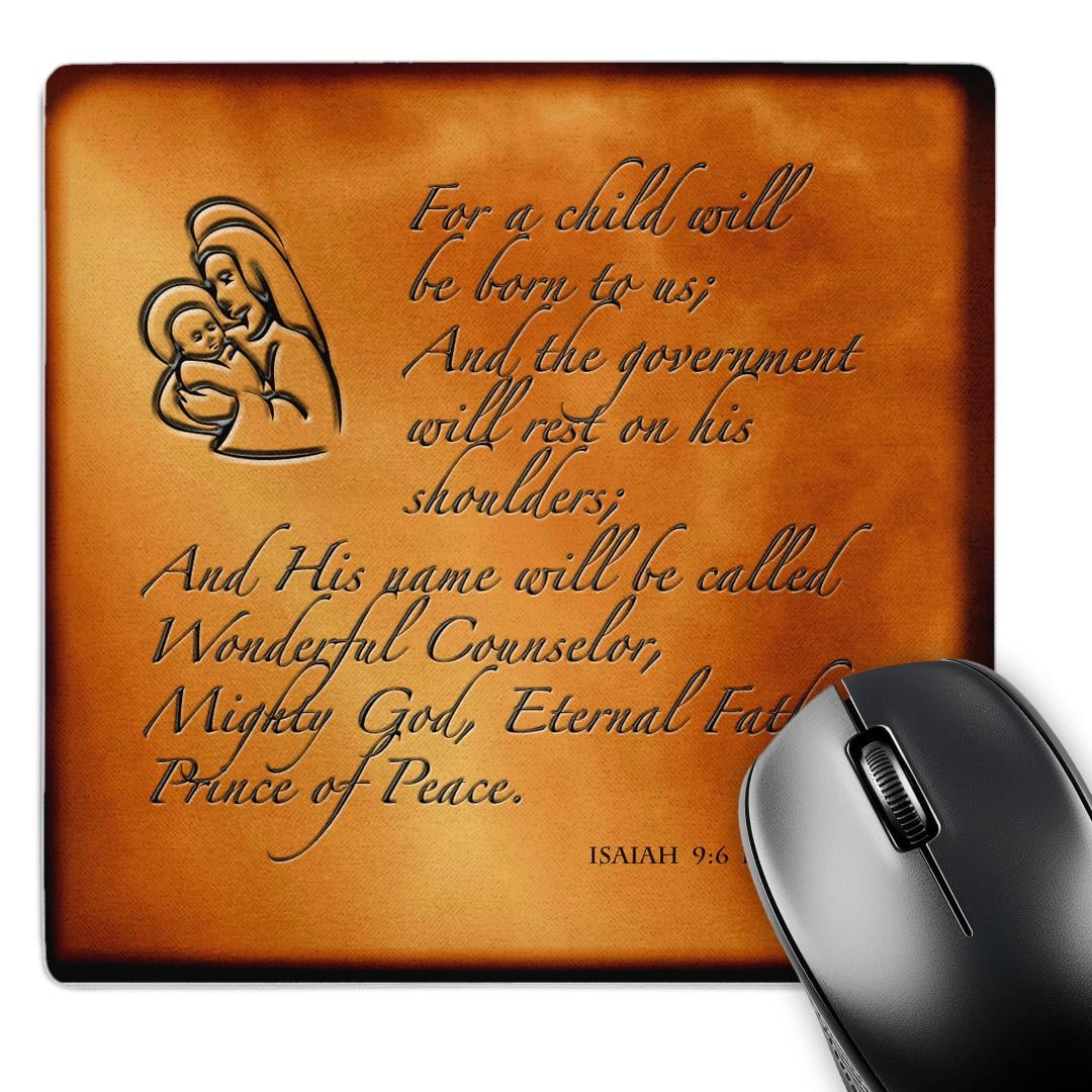 3dRose, Isaiah 9 6 Bible verse predicting Jesus birth for Christmas ...