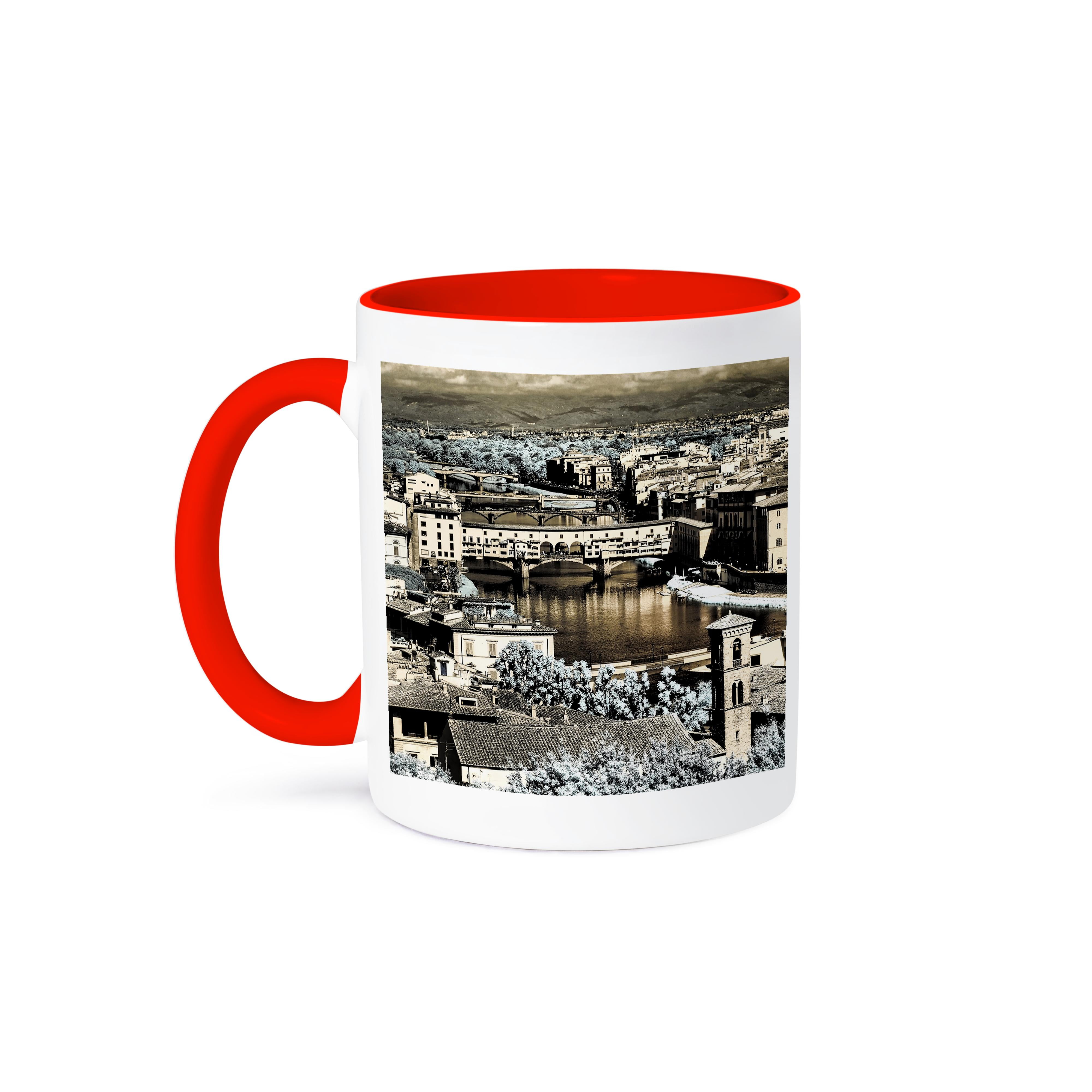 3dRose, Italy, Florence. Infrared photo from across the Arno River ...