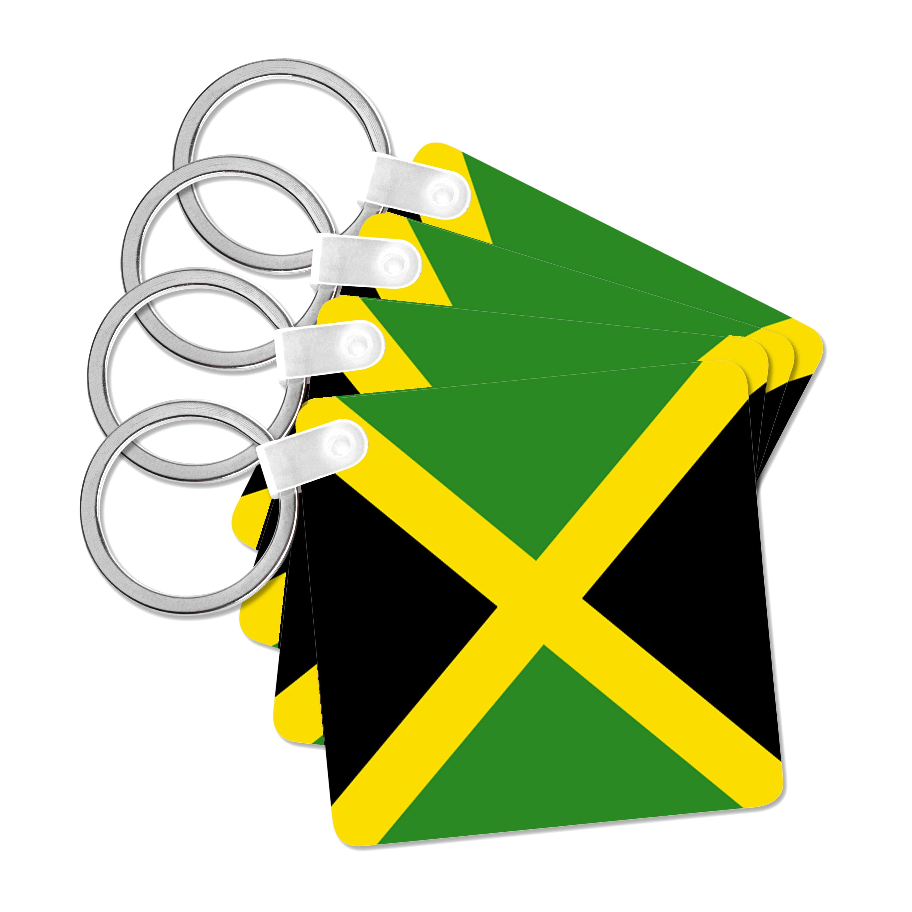 3dRose, Jamaican flag, set of 4 Key Chains - Walmart.com