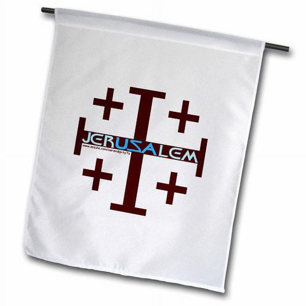 3dRose, Jerusalem Cross, 18 x 27 inch Garden Flag - Walmart.com