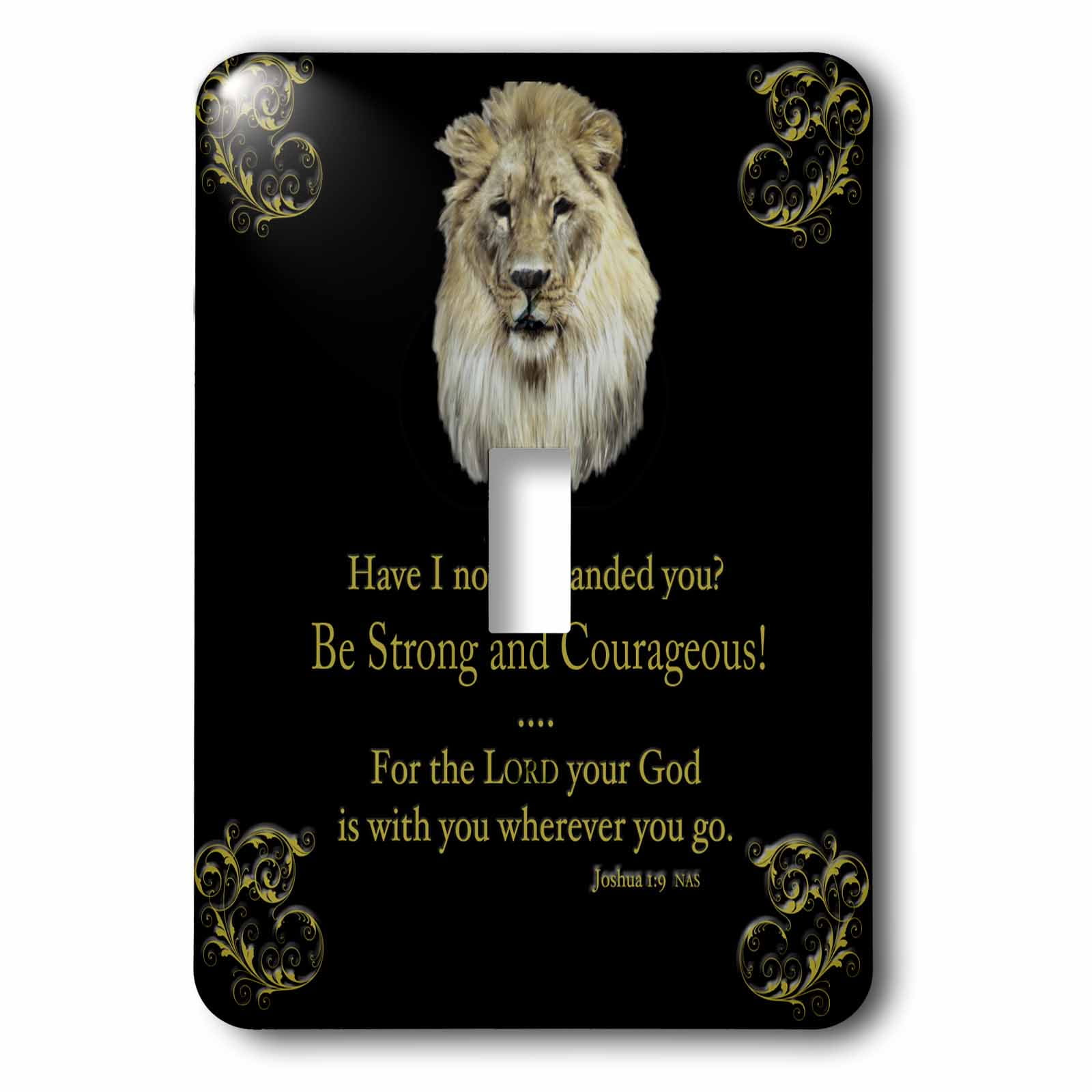 3dRose, Joshua 1 verse 9 Be Strong and Courageous illustrated with a ...