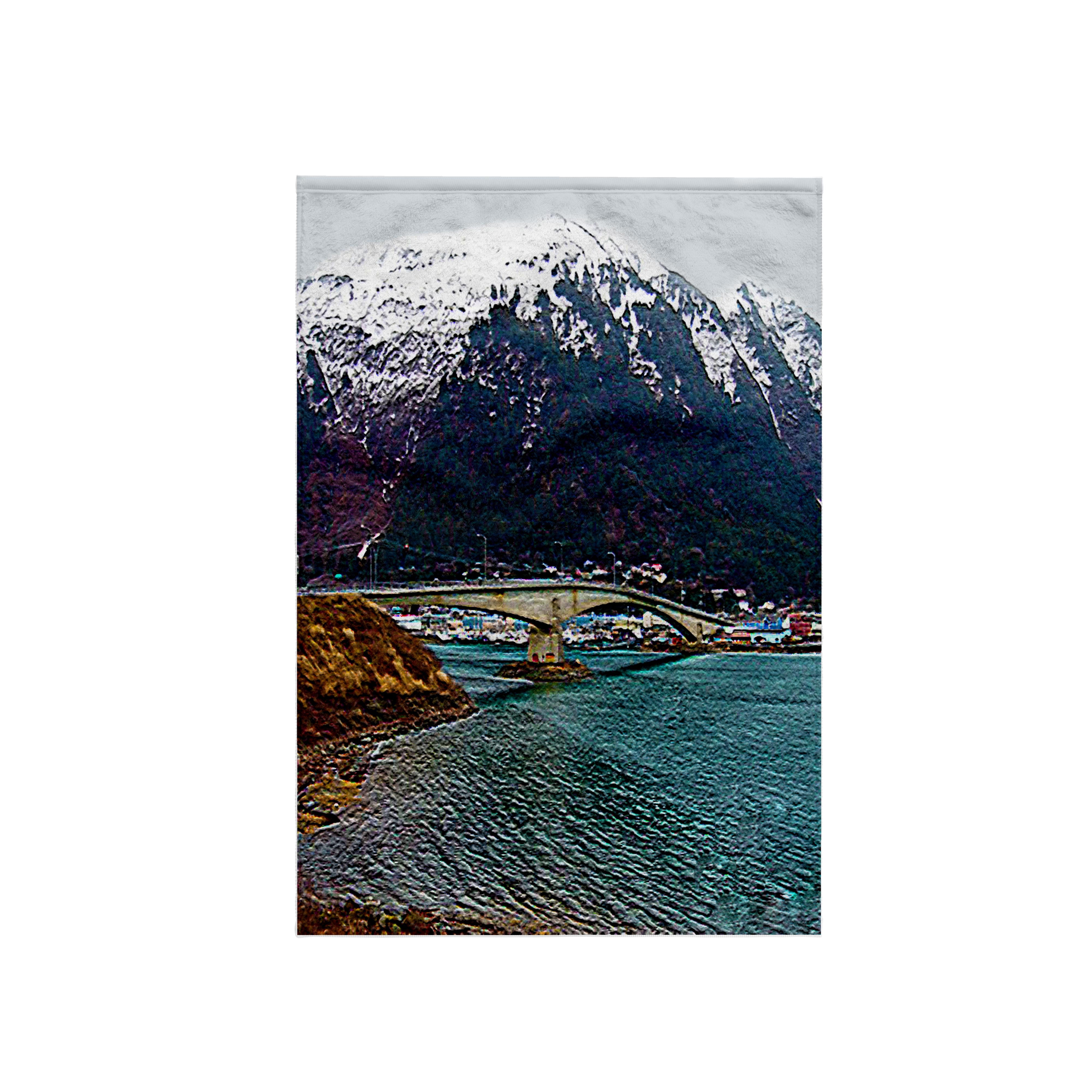 3dRose, Juneau-Douglas Bridge in Juneau, Alaska, Textured Print, 15x22 ...