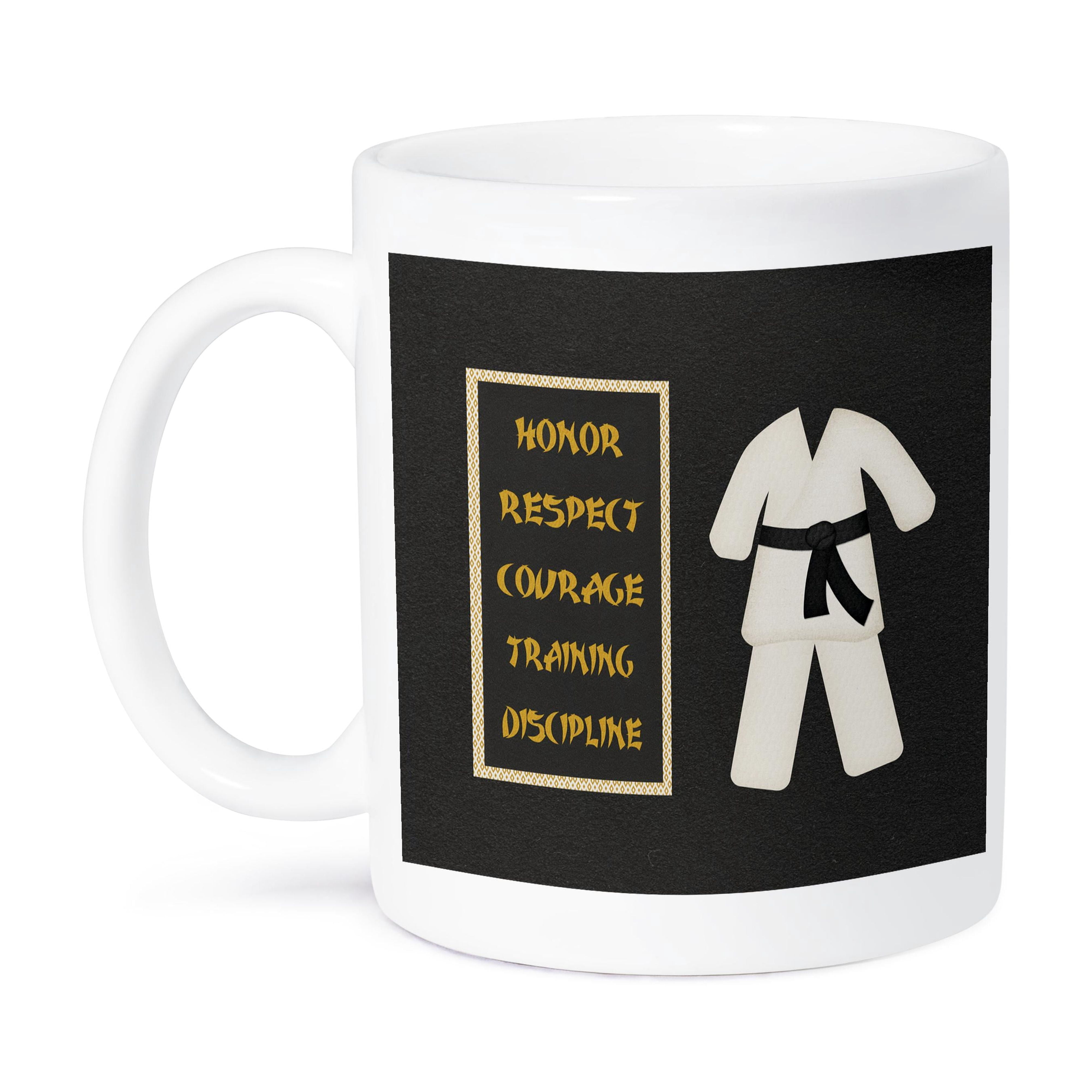 3dRose, Karate Karategi Uniform Black Belt Honor Respect Courage Train ...