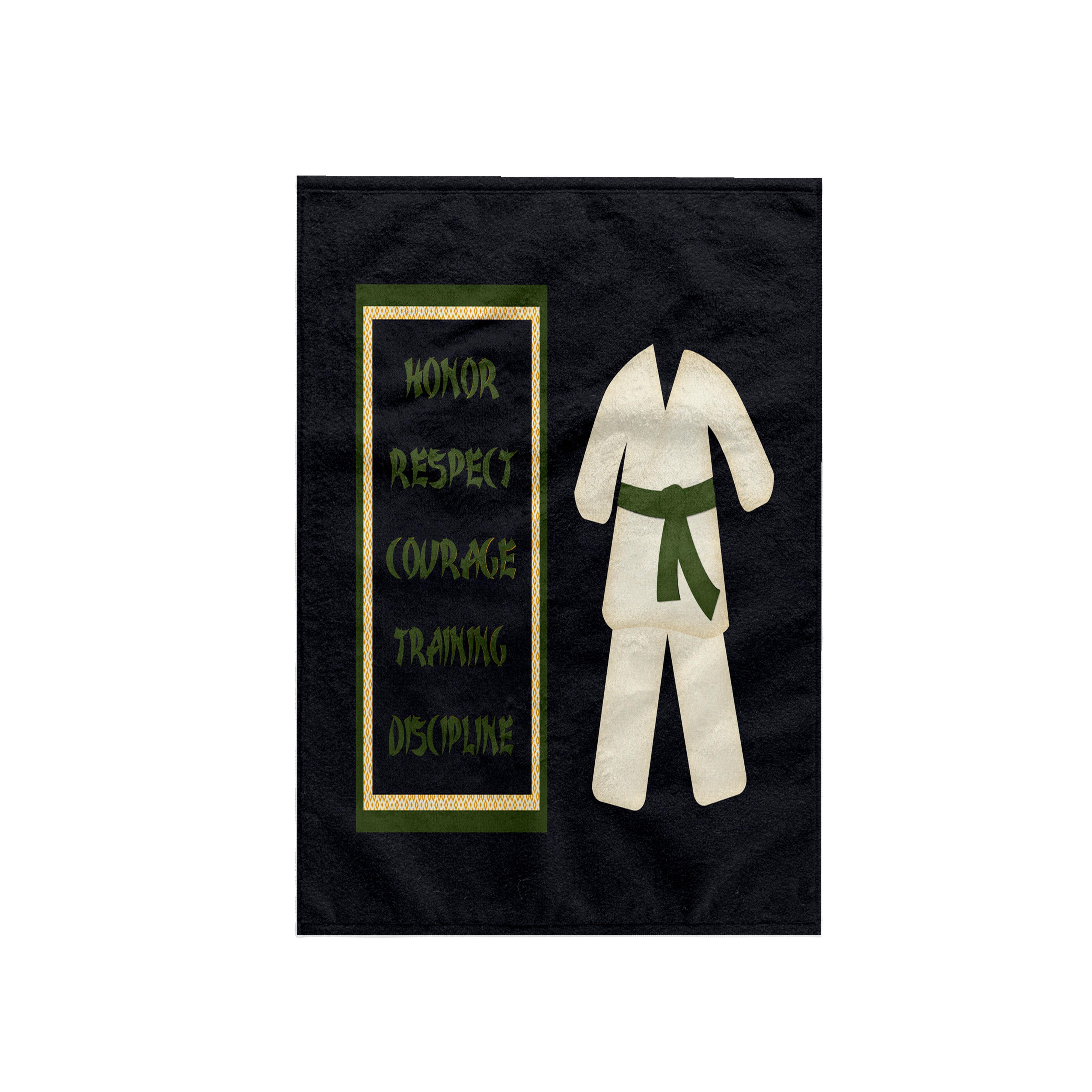 3dRose, Karate Karategi Uniform Green Belt Honor Respect Courage Train ...