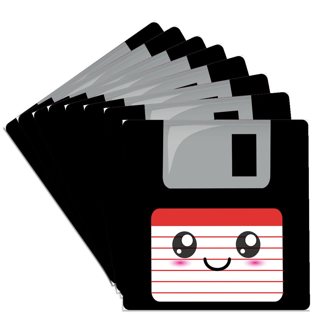3dRose, Kawaii Cute Happy Floppy Disk - Geeky Retro computer - Japanese ...