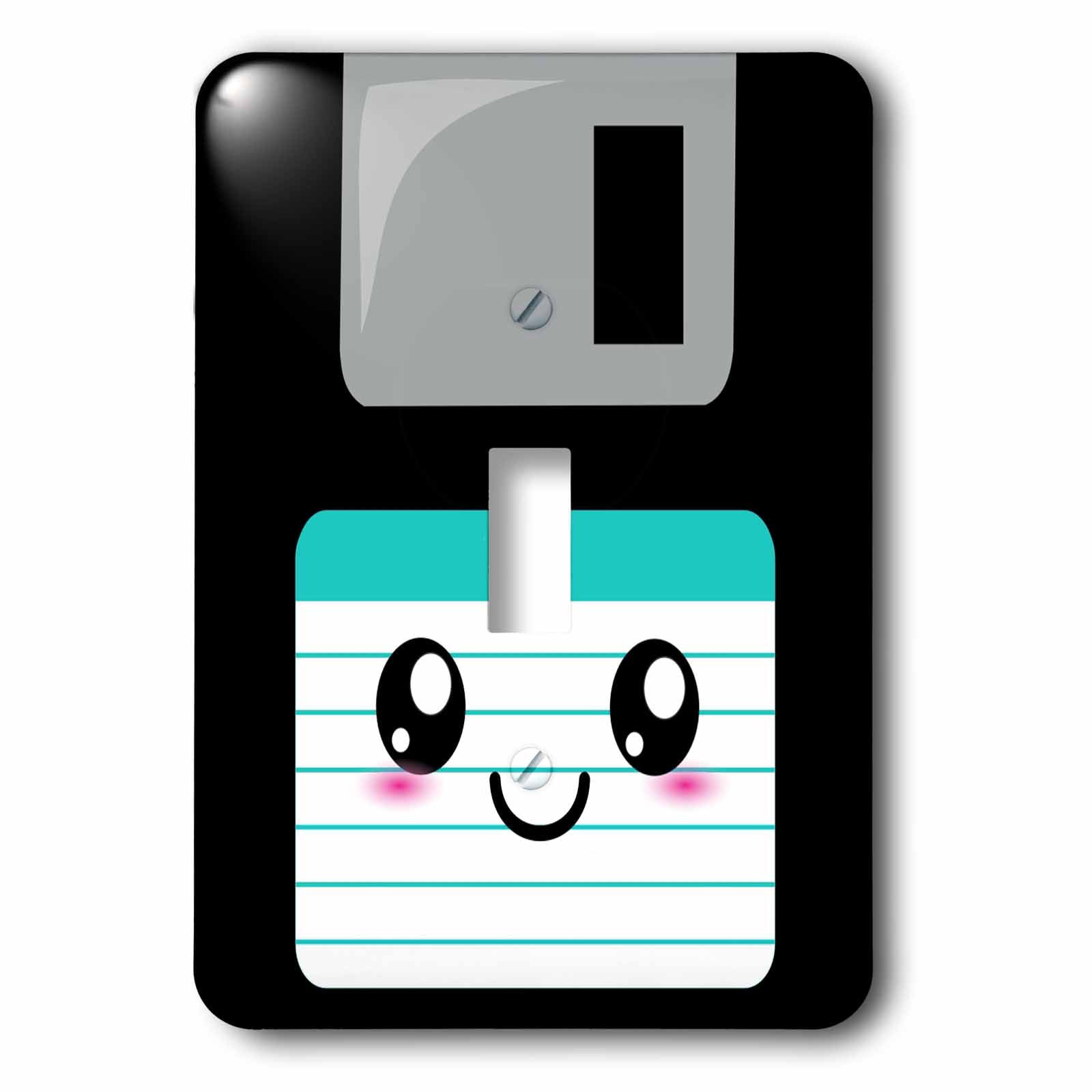 3dRose, Kawaii Cute Happy Floppy Disk - Retro computer Geek - Anime ...