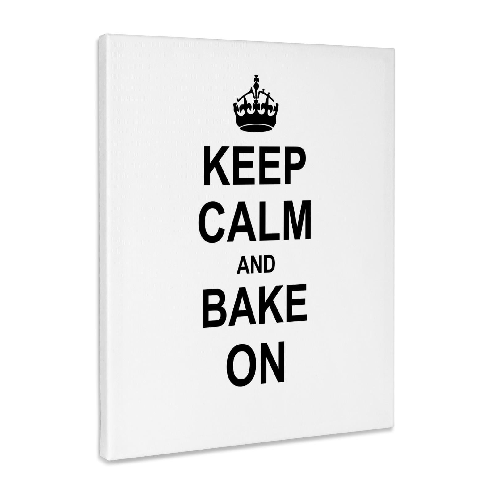 3dRose, Keep Calm and Bake on - Carry on parody - black text for baking ...