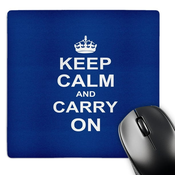 3dRose, Keep Calm and Carry On - white text on navy blue - crown ...