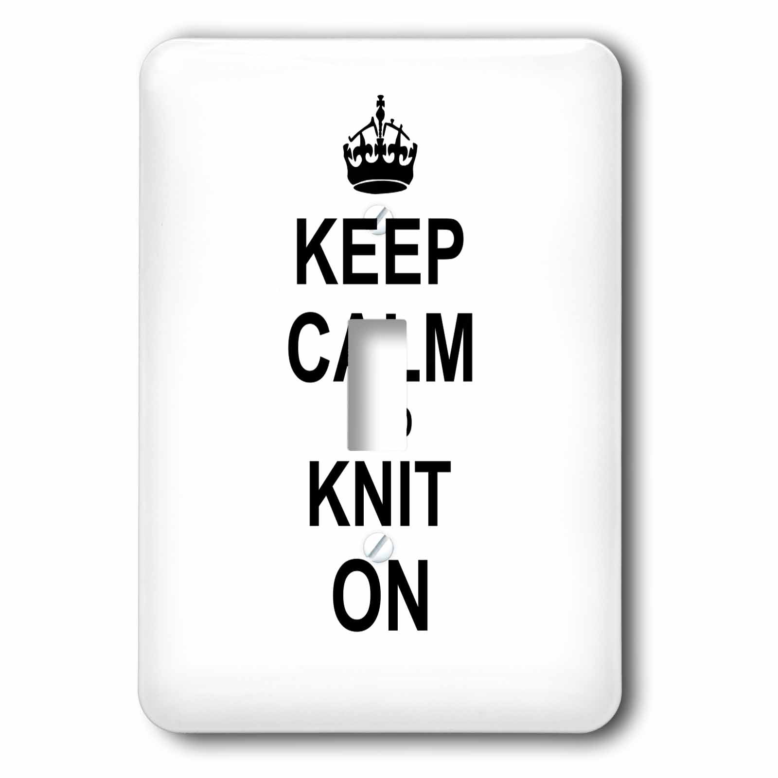 3dRose Keep Calm and Knit on - carry on knitting - Knitter hobby gifts ...