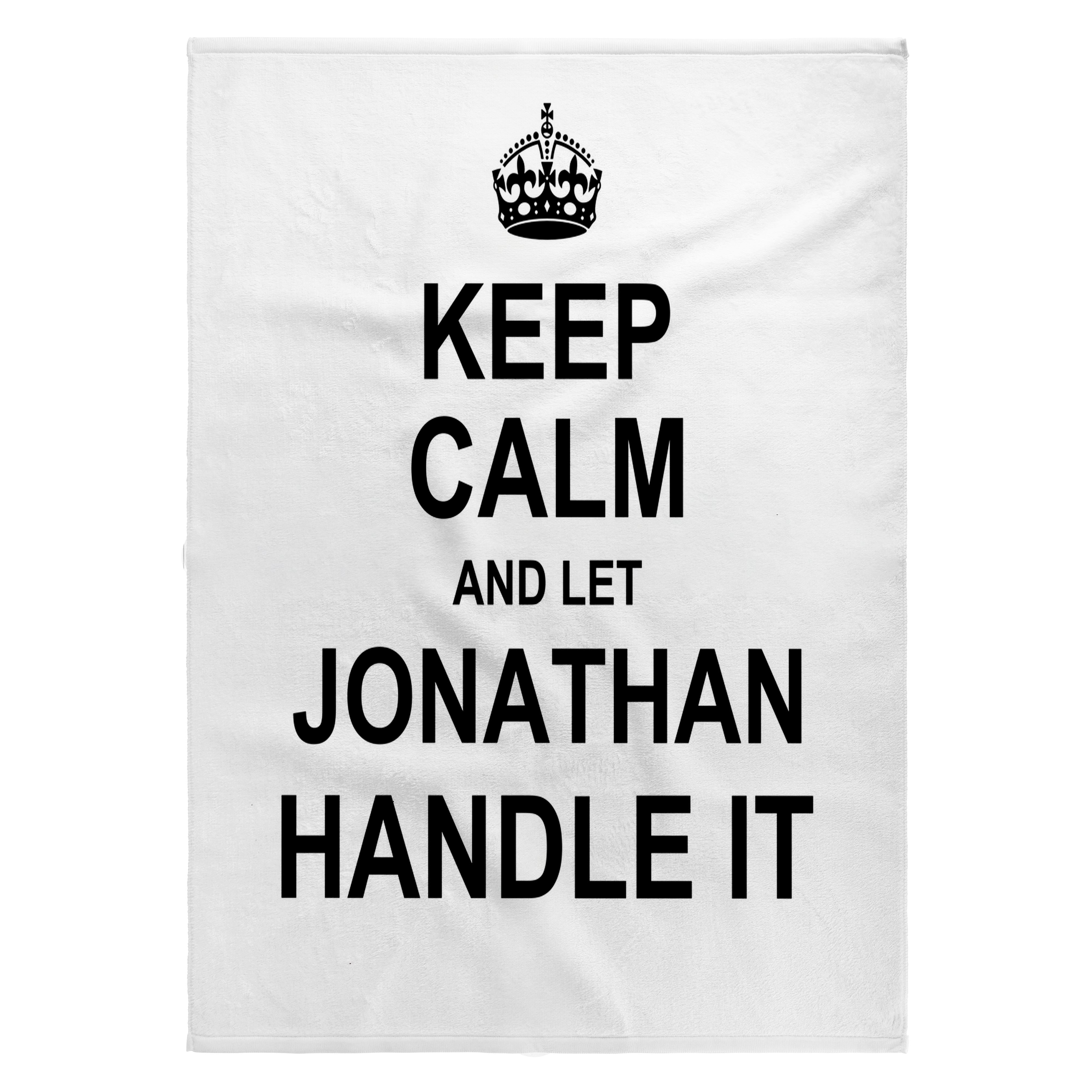 3dRose, Keep Calm and Let Jonathan Handle it funny personal name, 22x30 ...