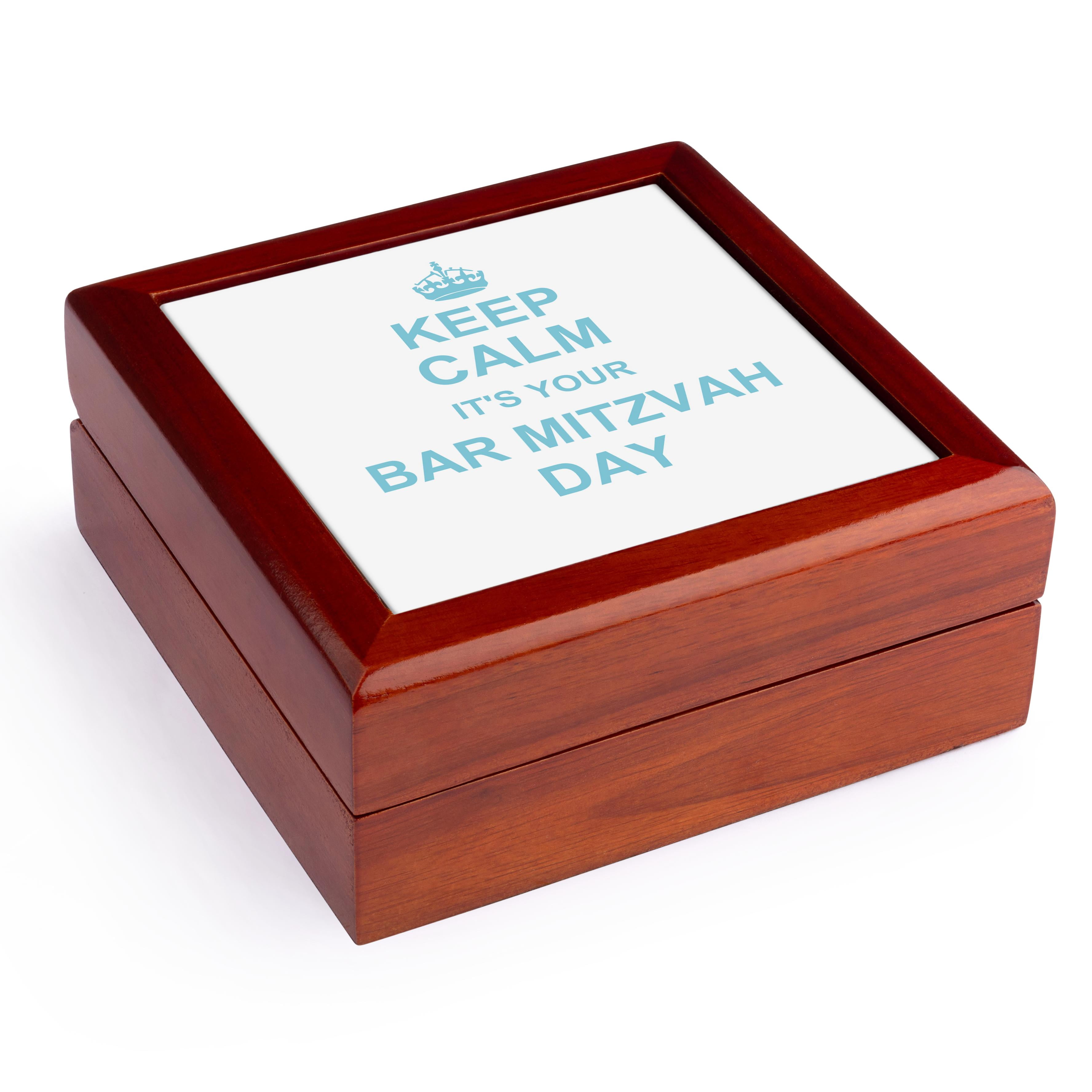 3dRose, Keep Calm its your Bar Mitzvah day - blue text design ...