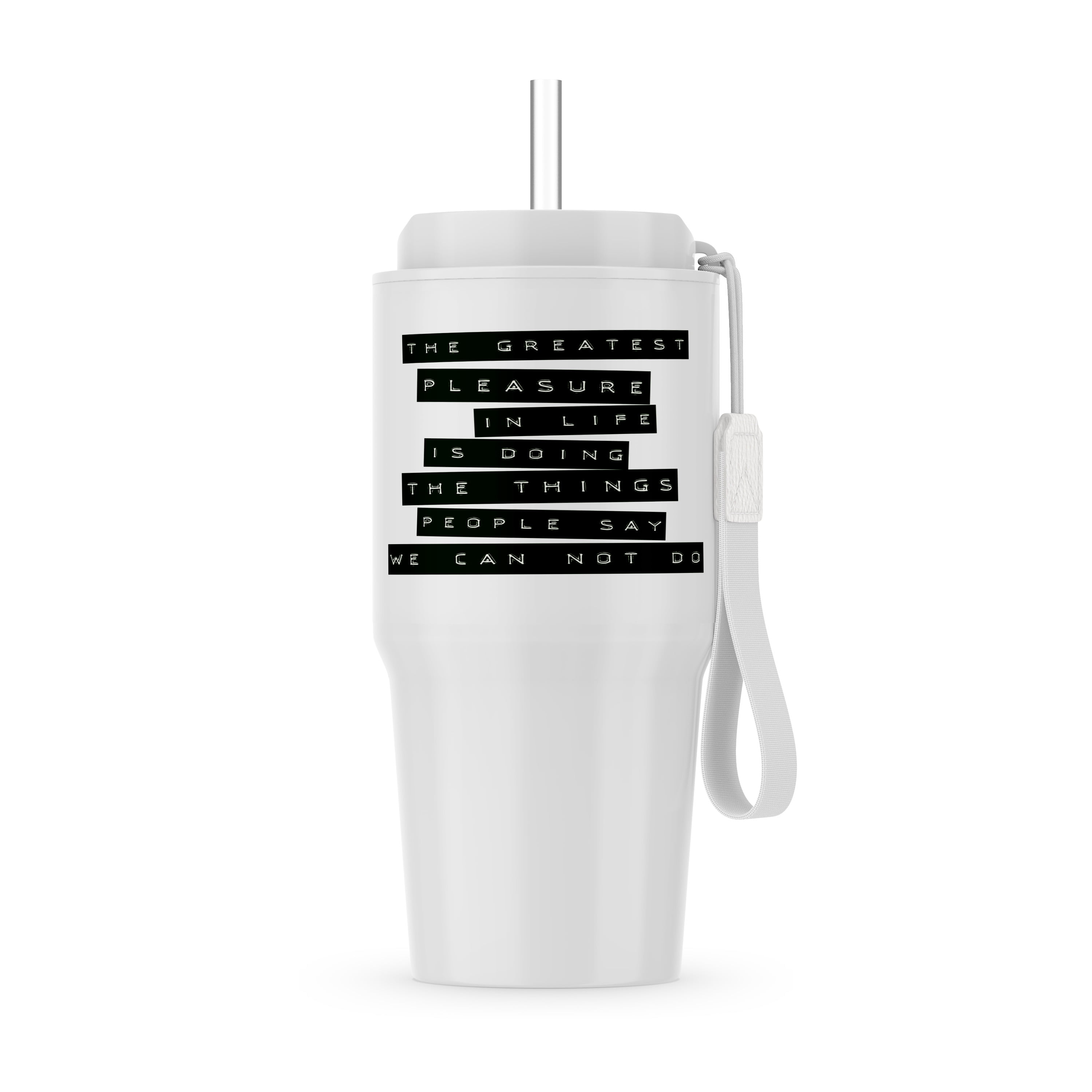 3dRose, Label printer style text the greatest pleasure quote, 20oz ...