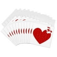 3dRose, Large Red Heart Made Of Puzzle Pieces, 12 Greeting Cards with ...
