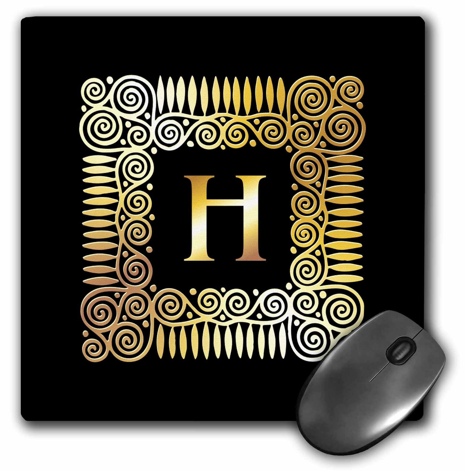 3dRose, Letter H- Image of Spirals Forming a Square- not metal foil ...