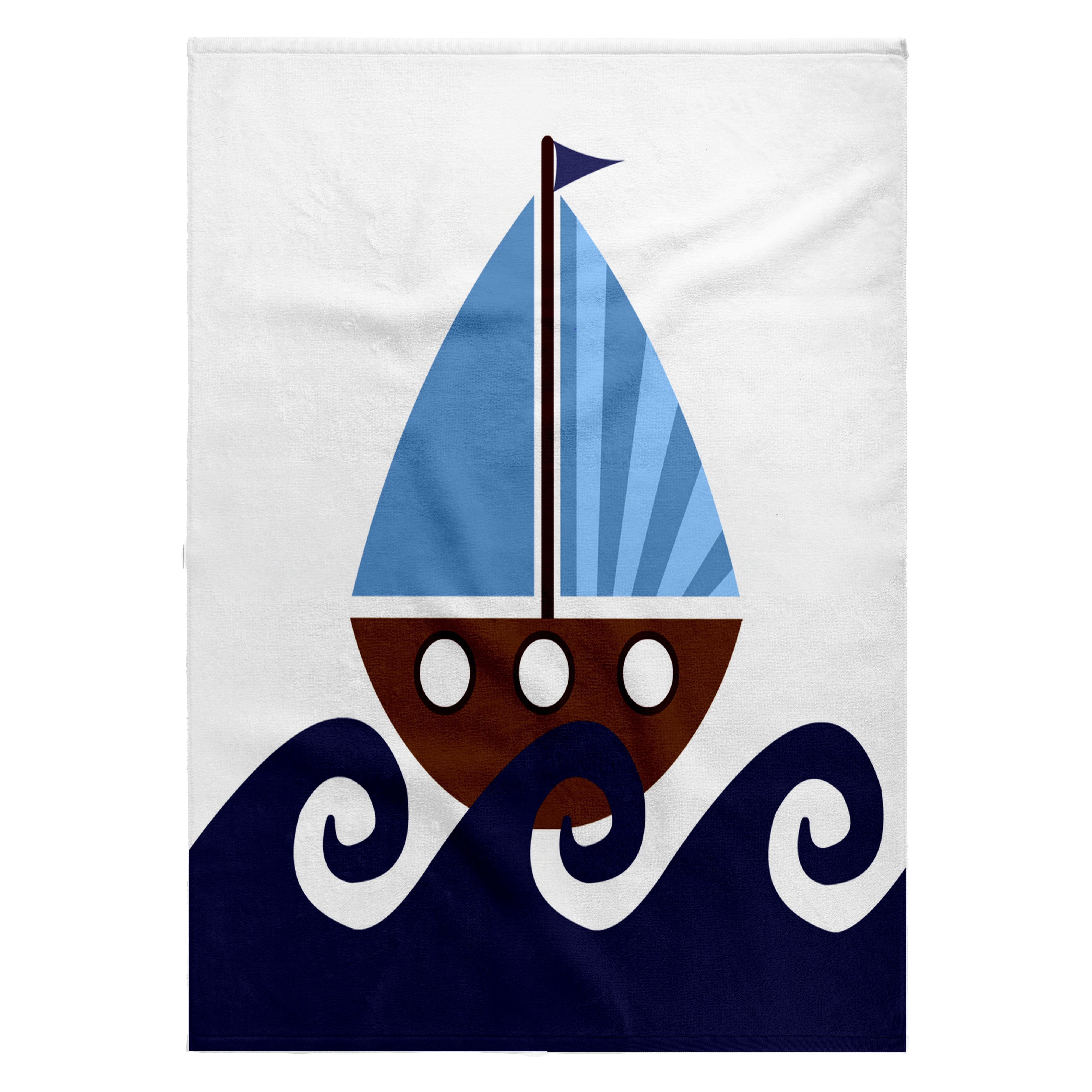 3dRose, Little Boy Cute Blue and Brown Sailboat, 22x30 Bath Hand Pool ...