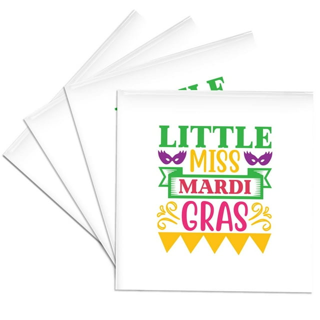 3dRose, Little miss Mardi Gras colorful text, masks. Funny gift for a ...