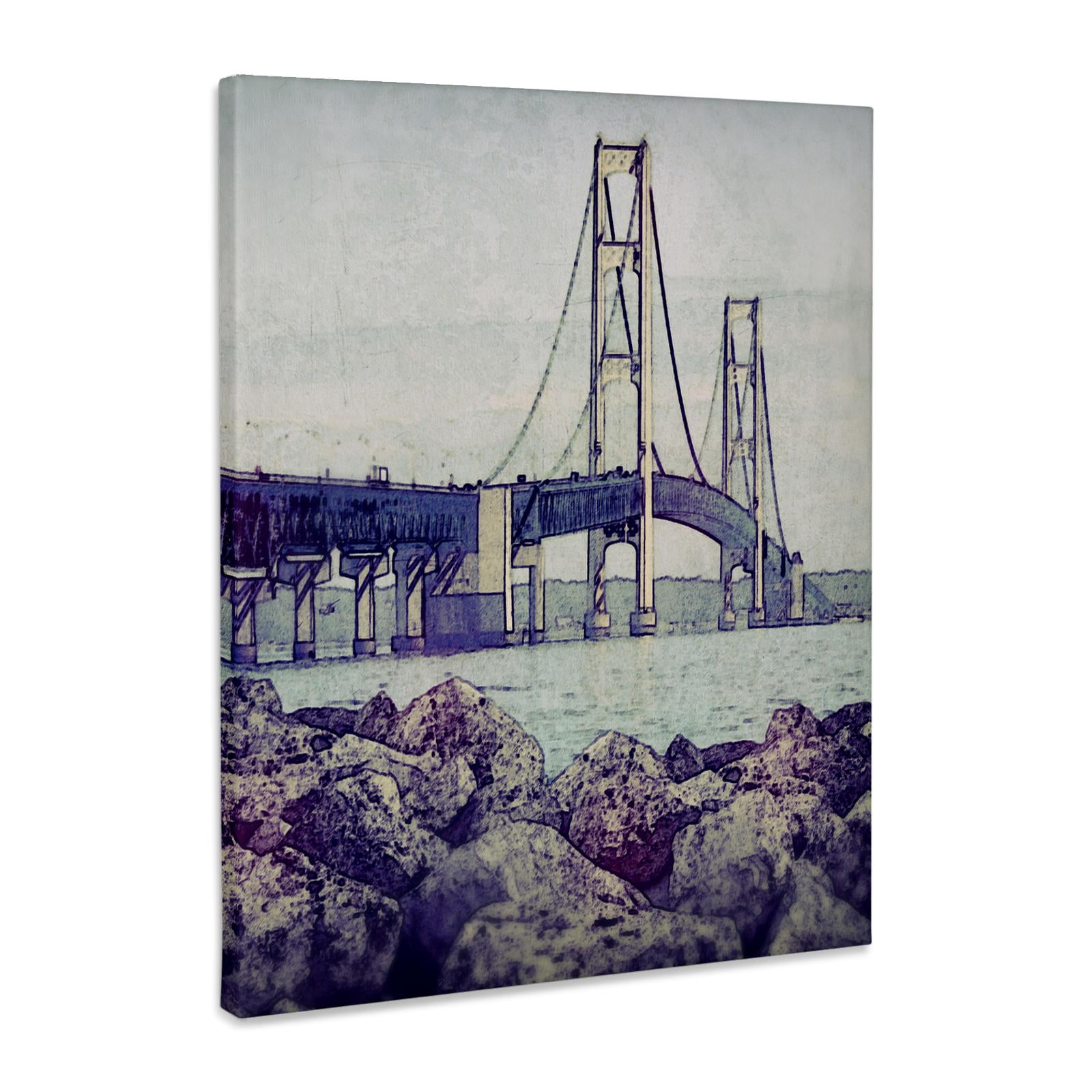 3dRose, Mackinac Bridge - bridge connecting Michigan s Upper and Lower ...