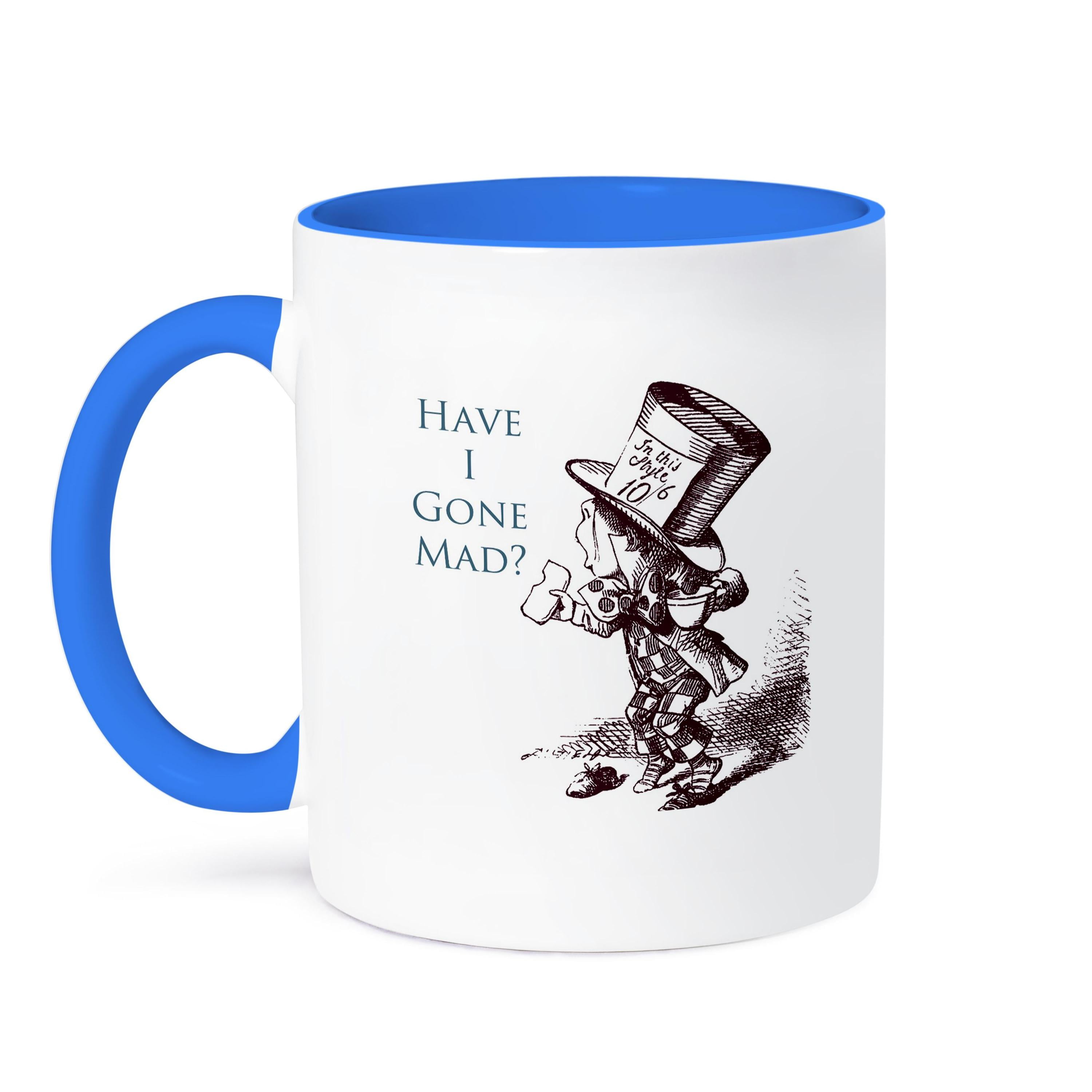 3dRose, Mad Hatter Have I gone Mad Alice in Wonderland, 15oz Two-Tone ...