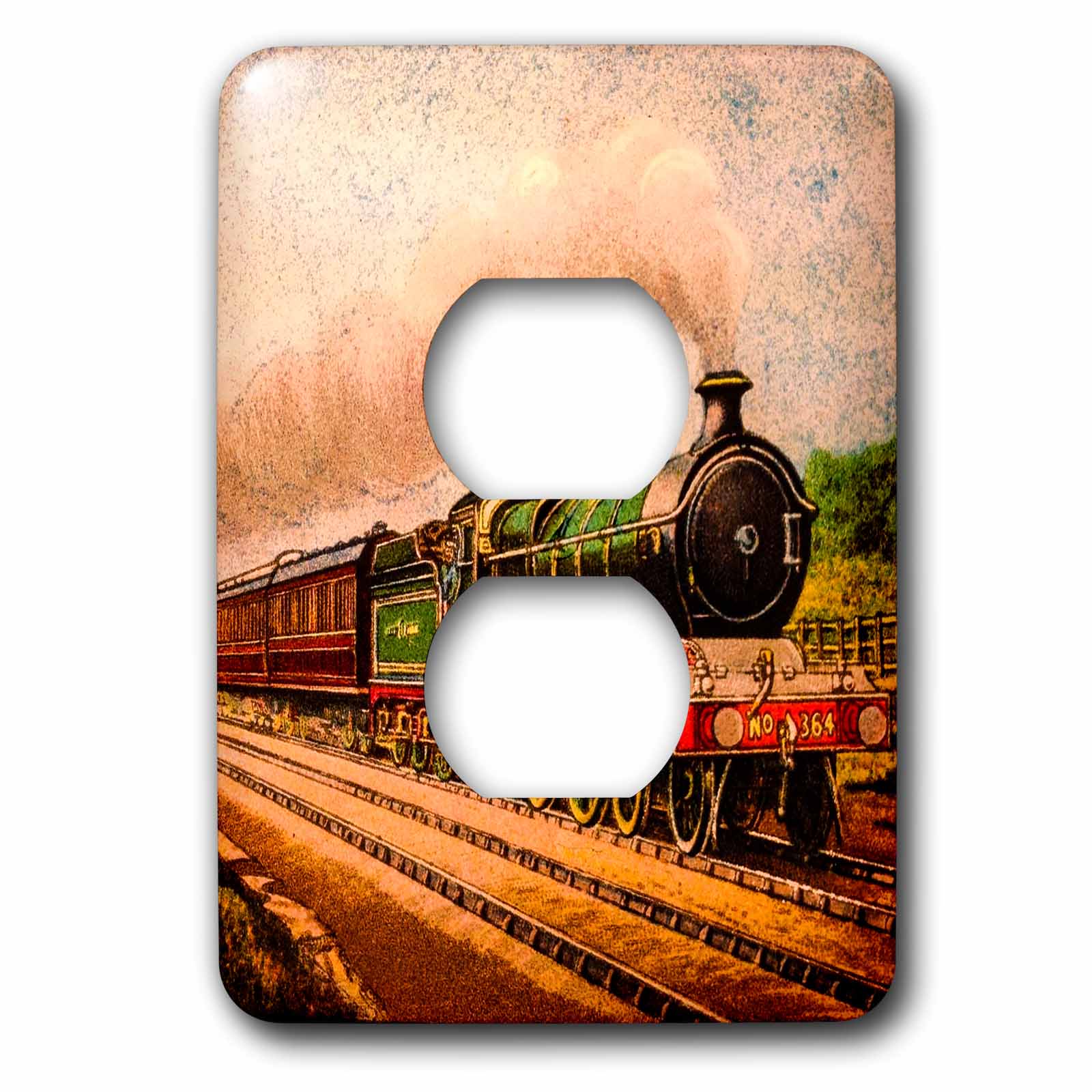 3dRose Magic Lantern Slide Vintage Steam Engine Locomotive Train ...