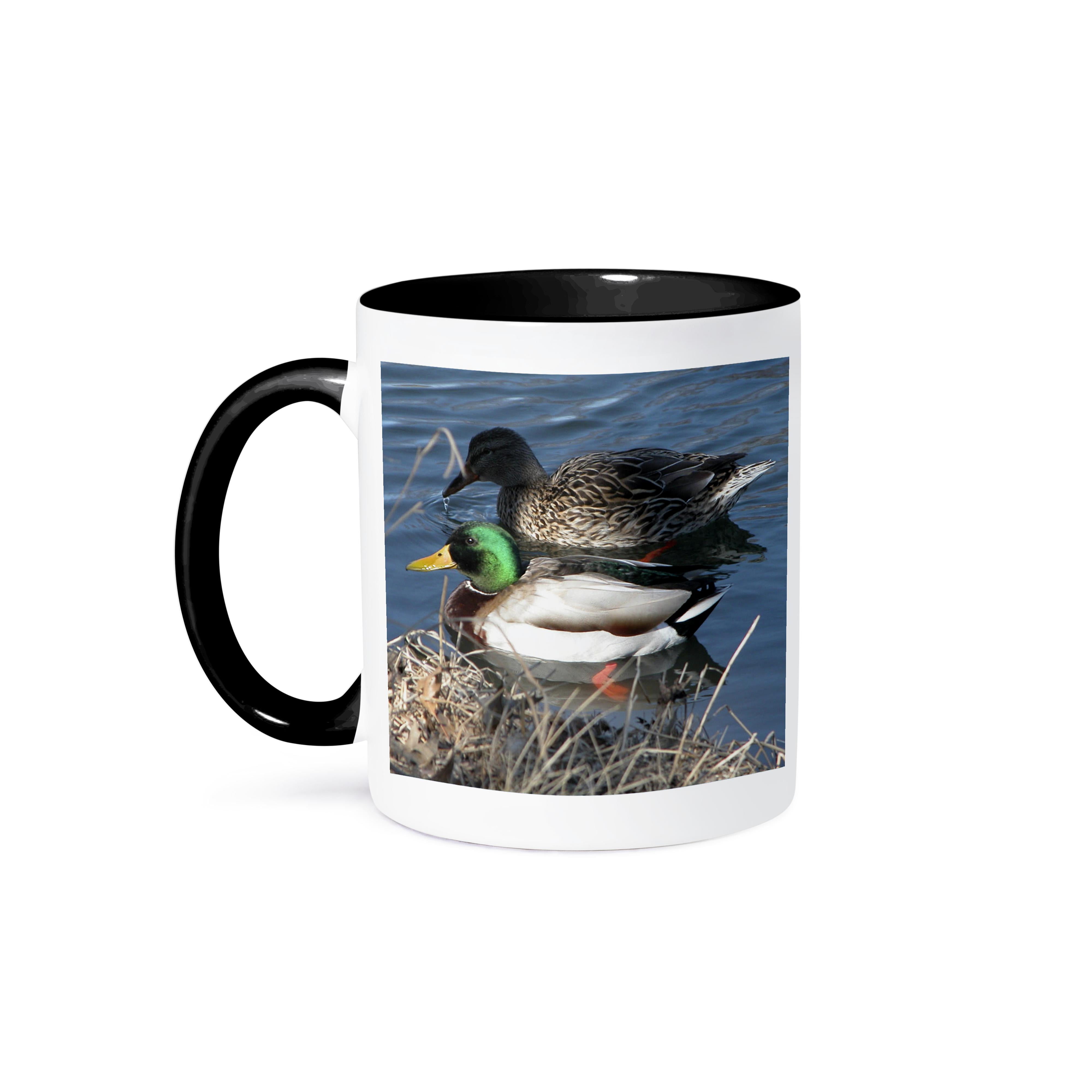 3dRose, Mallard Duck Couple, 11oz Two-Tone Black Mug - Walmart.com