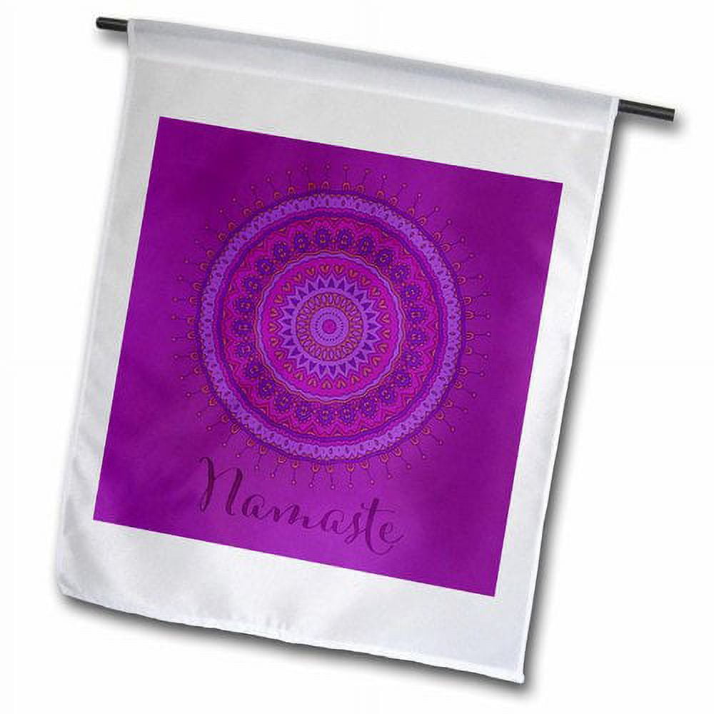3dRose Mandala and Sanskrit Word Namaste Polyester Garden Flag ...