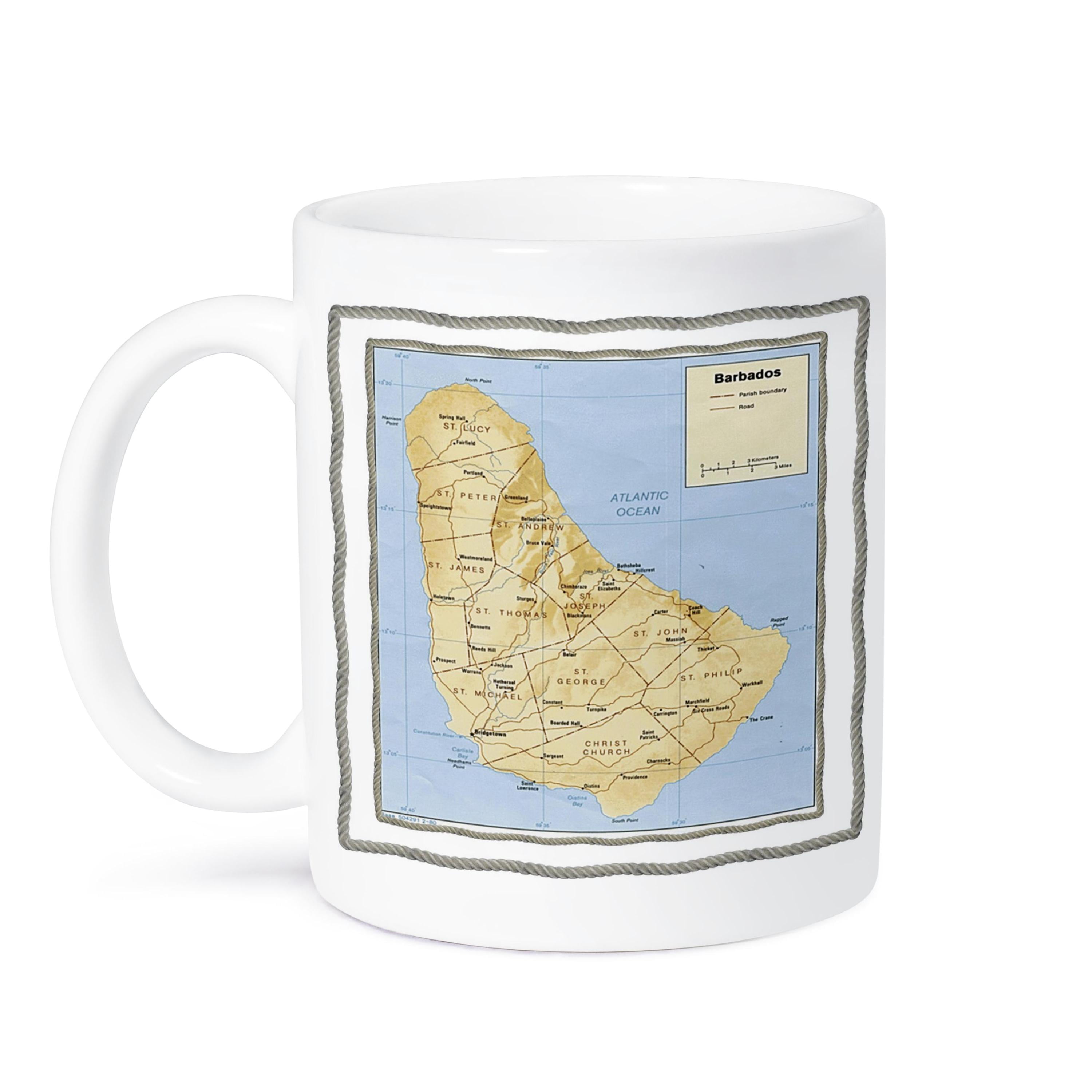 3dRose, Map Of Barbados, 15oz Mug - Walmart.com