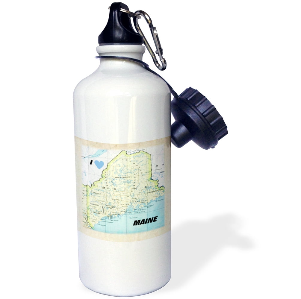 3dRose Map Of Maine, Sports Water Bottle, 21oz - Walmart.com