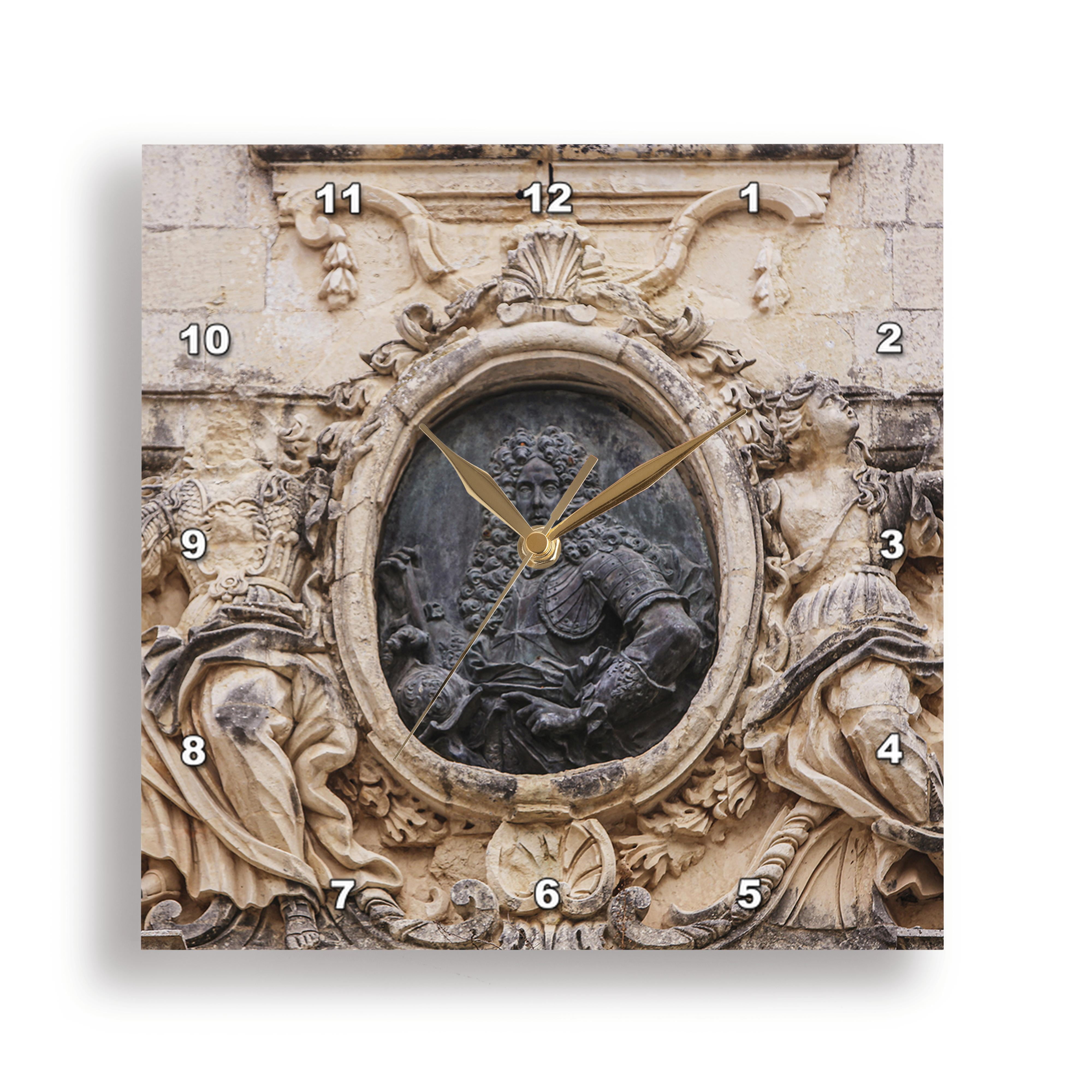 3dRose, Mdina, Malta. Walled city with coat of arms knight and angel ...