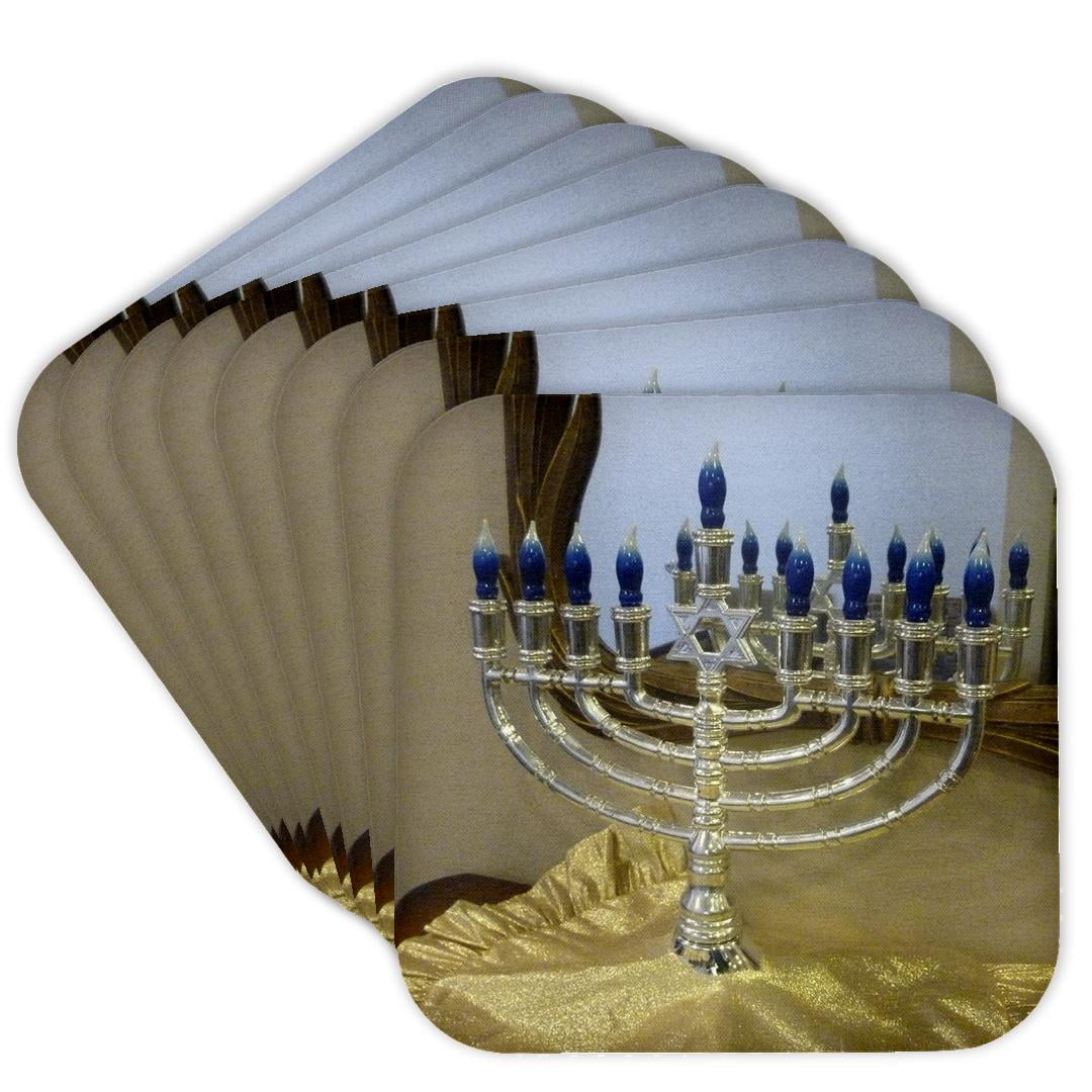 3drose, Menorah Doubled, Set of 8 Coasters - Soft - Walmart.com