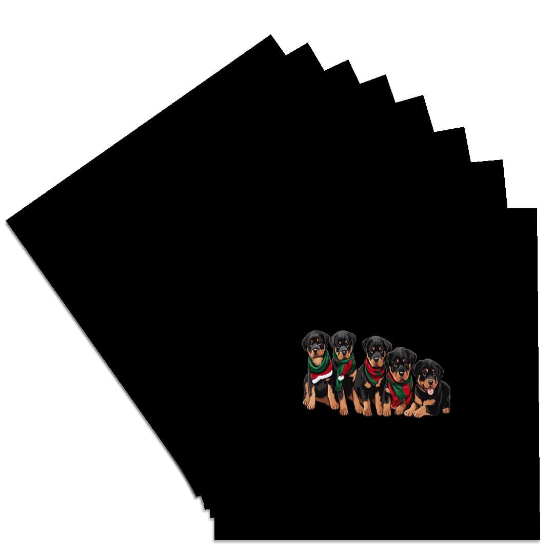 3dRose, Merry Chrismutts Rottweiler Puppies Wearing Scarves, Set of 8 ...
