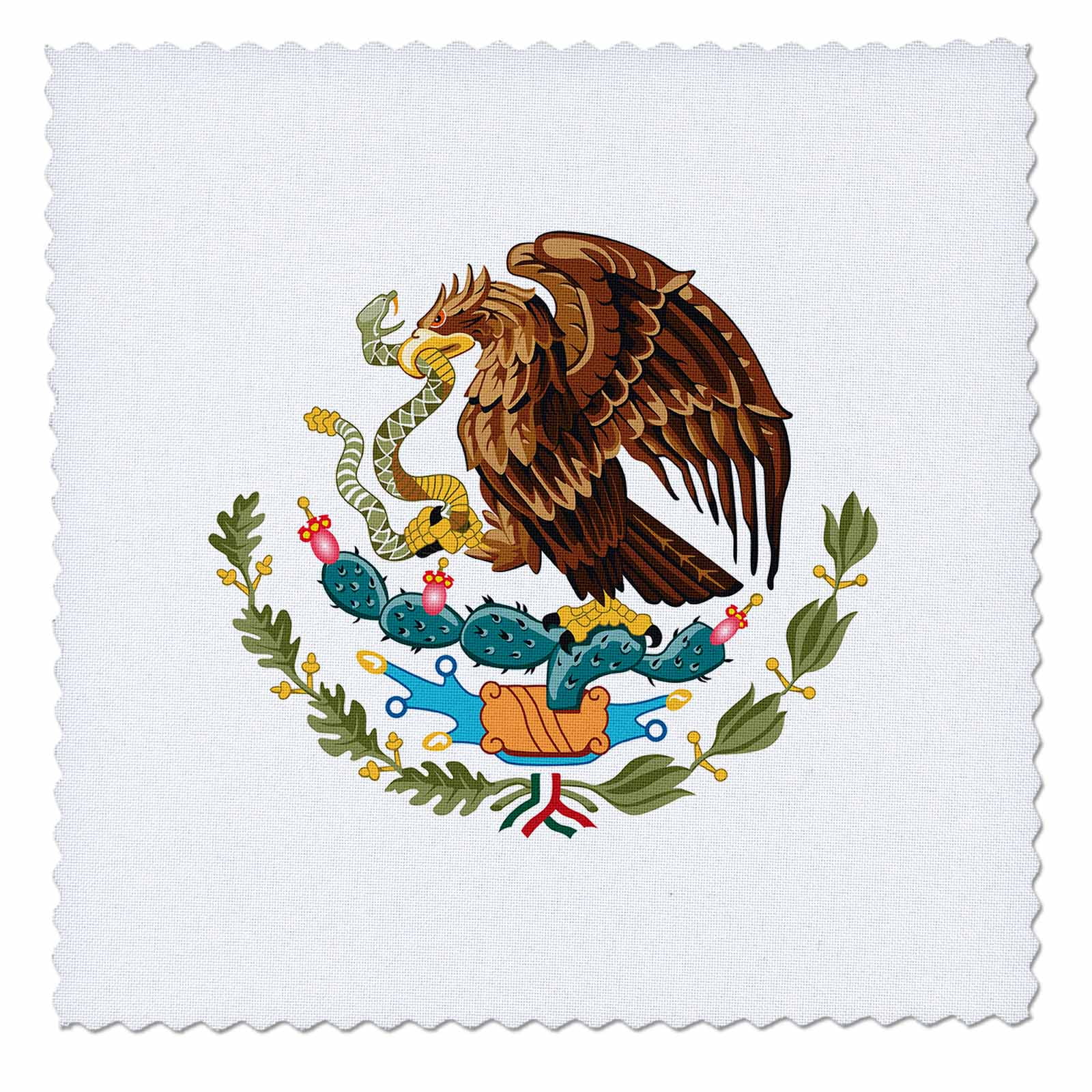 3dRose, Mexico Coat of Arms, 6x6 inch quilt square - Walmart.com