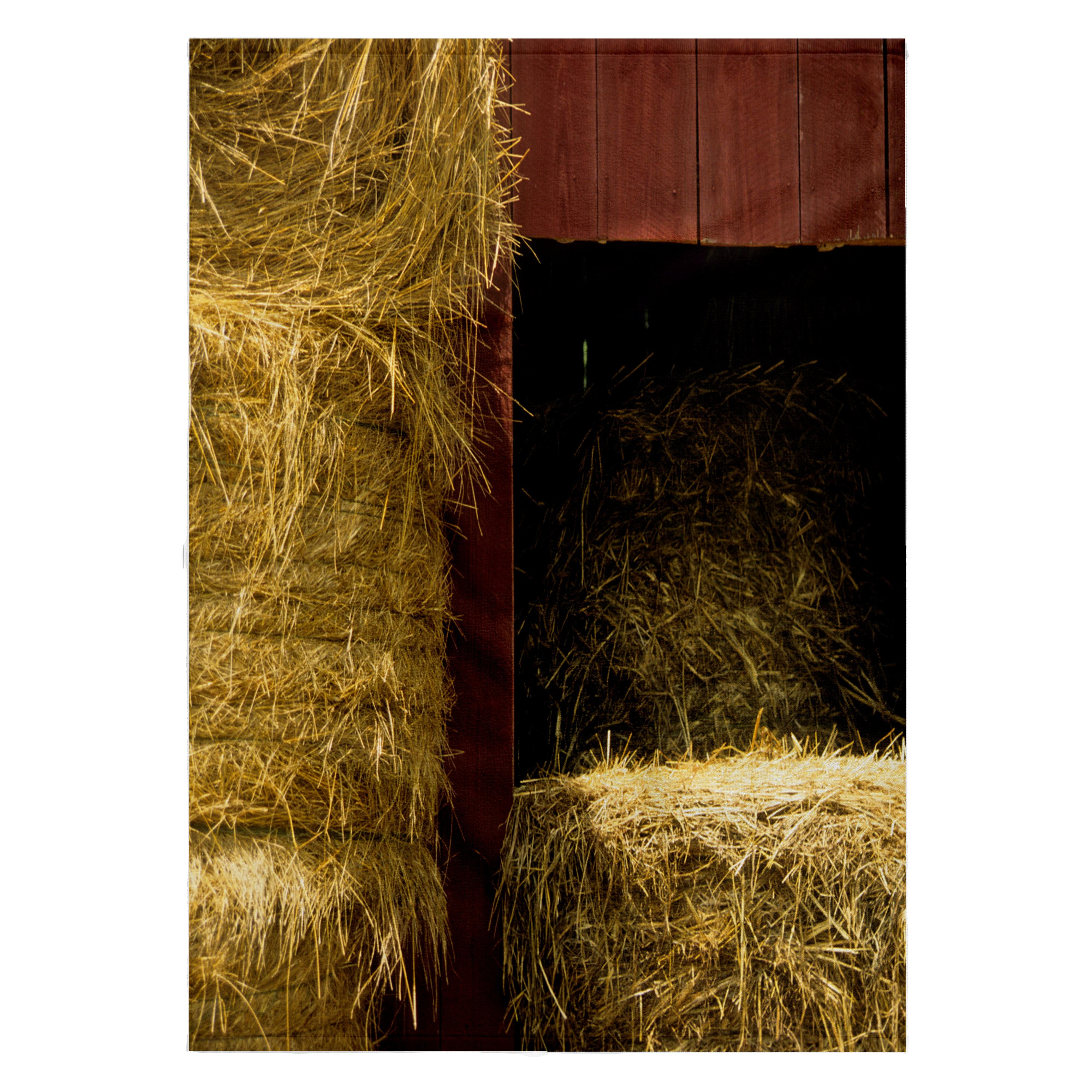 3dRose, Missouri, Winona, hay bales, red barn, farm - US26 AJN0014 - Alison Jones, 22x30 Bath ...