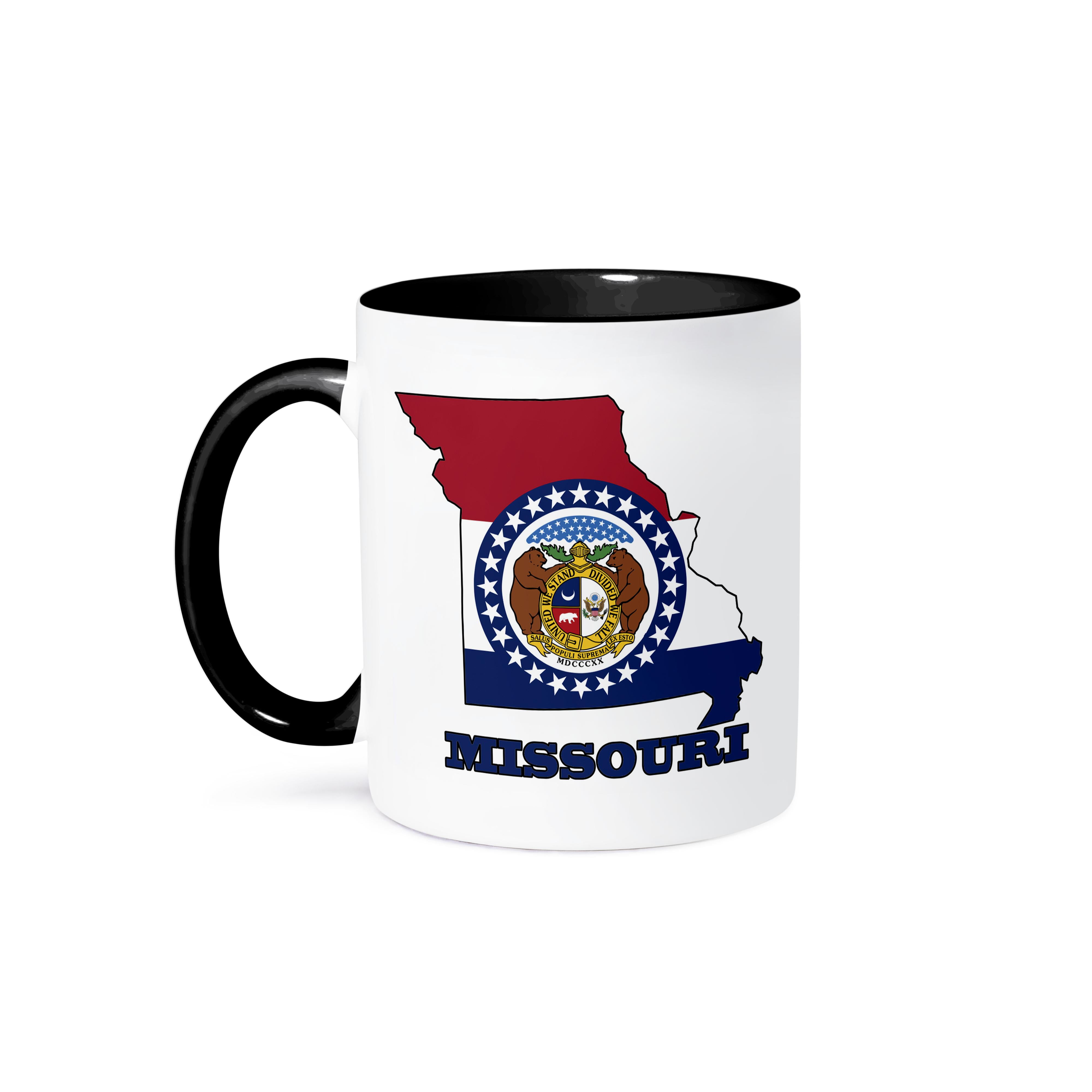 3dRose, Missouri state flag in the outline map and letters for Missouri ...