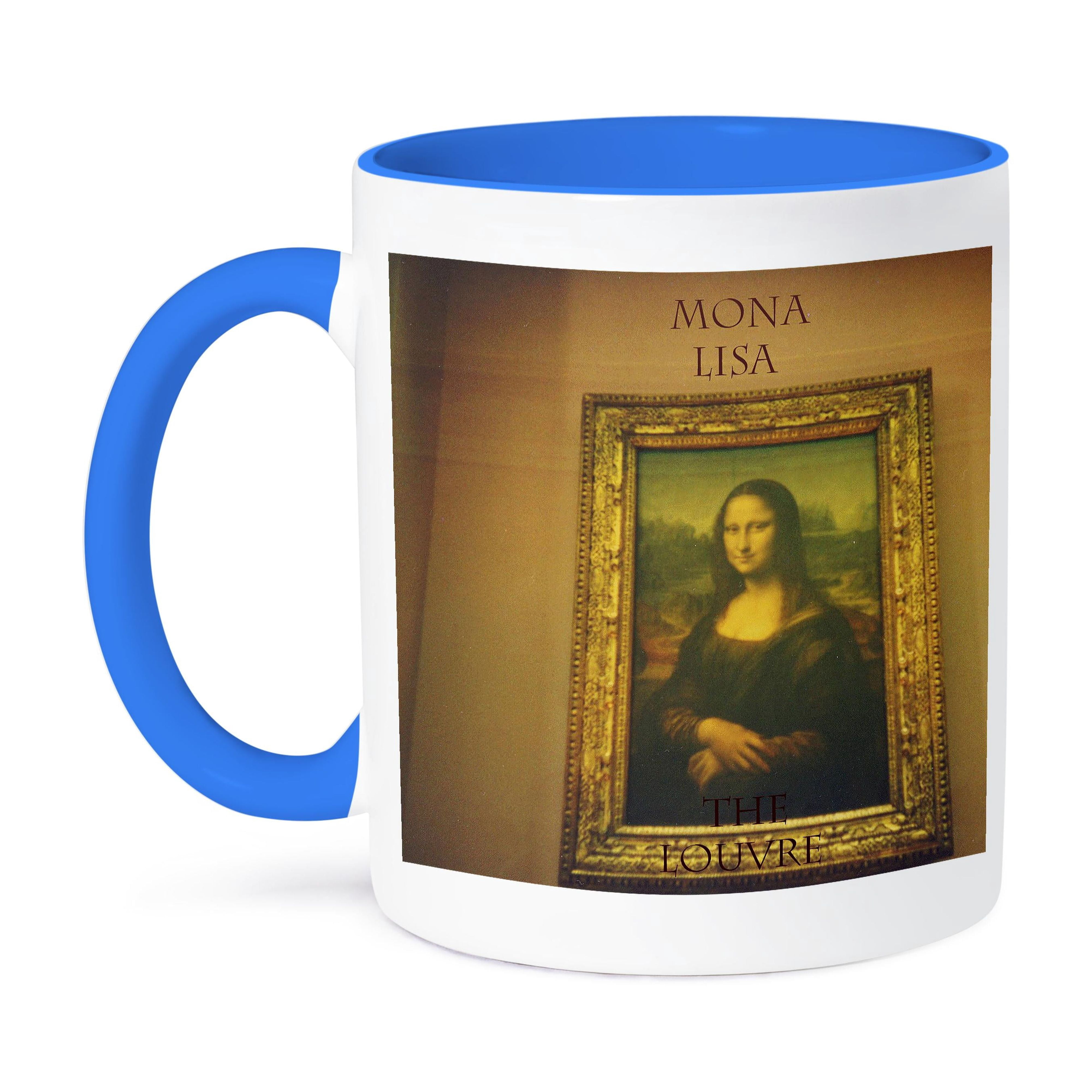 3dRose, Mona Lisa, 11oz Two-Tone Blue Mug - Walmart.com