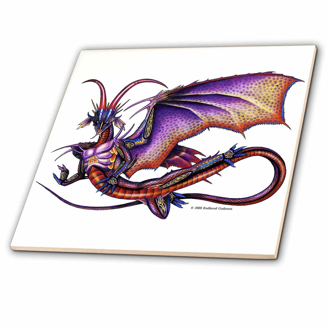 3dRose, Monarch Dragon Fantasy Art, 8 Inch Ceramic Tile - Walmart.com