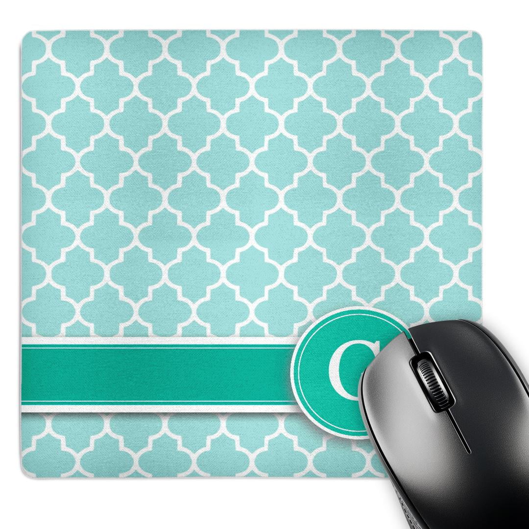 3dRose, Personalized letter G aqua blue quatrefoil pattern Teal ...