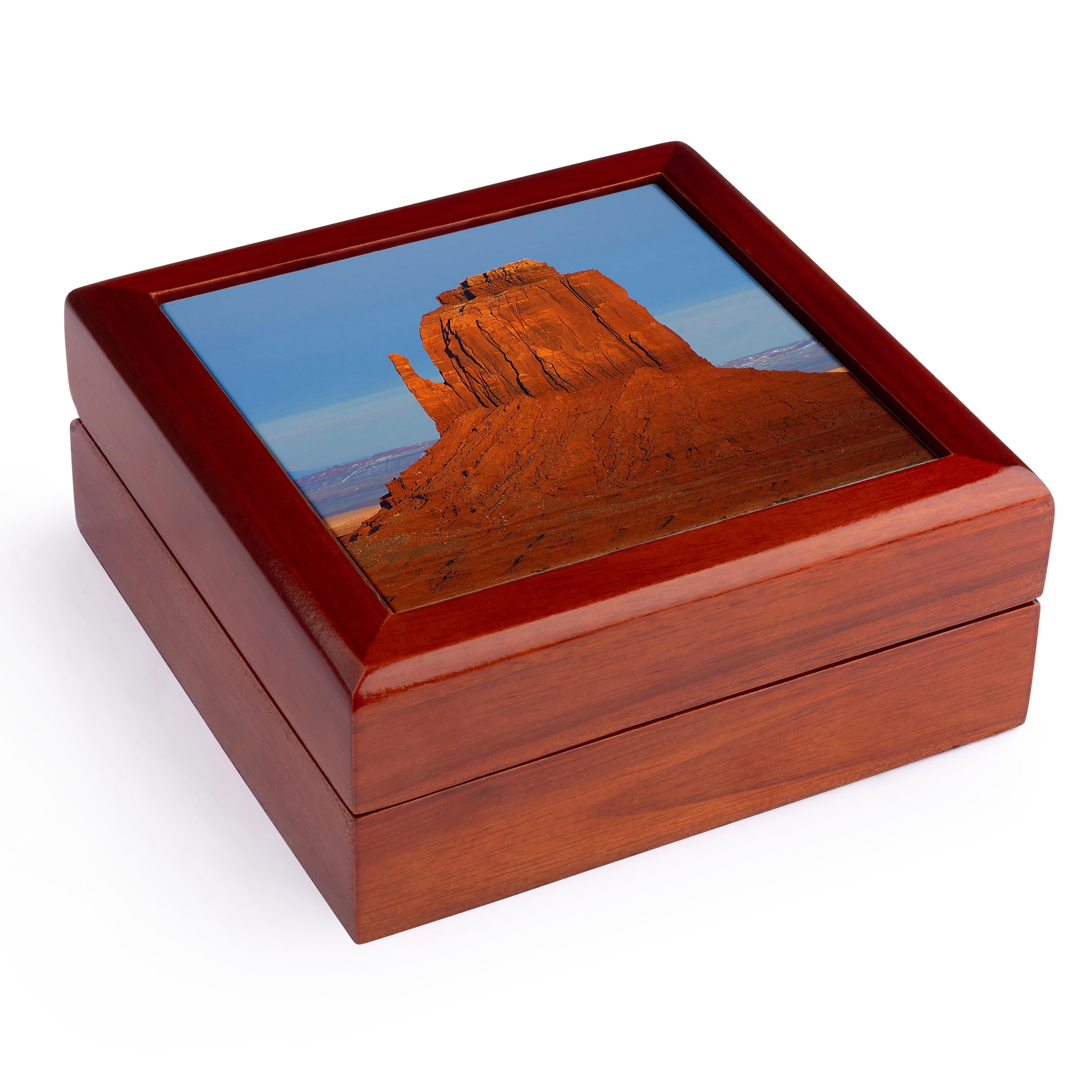 3dRose, Monument Valley, Jewelry Box 5.5x5.5 inch with 4 inch tile ...