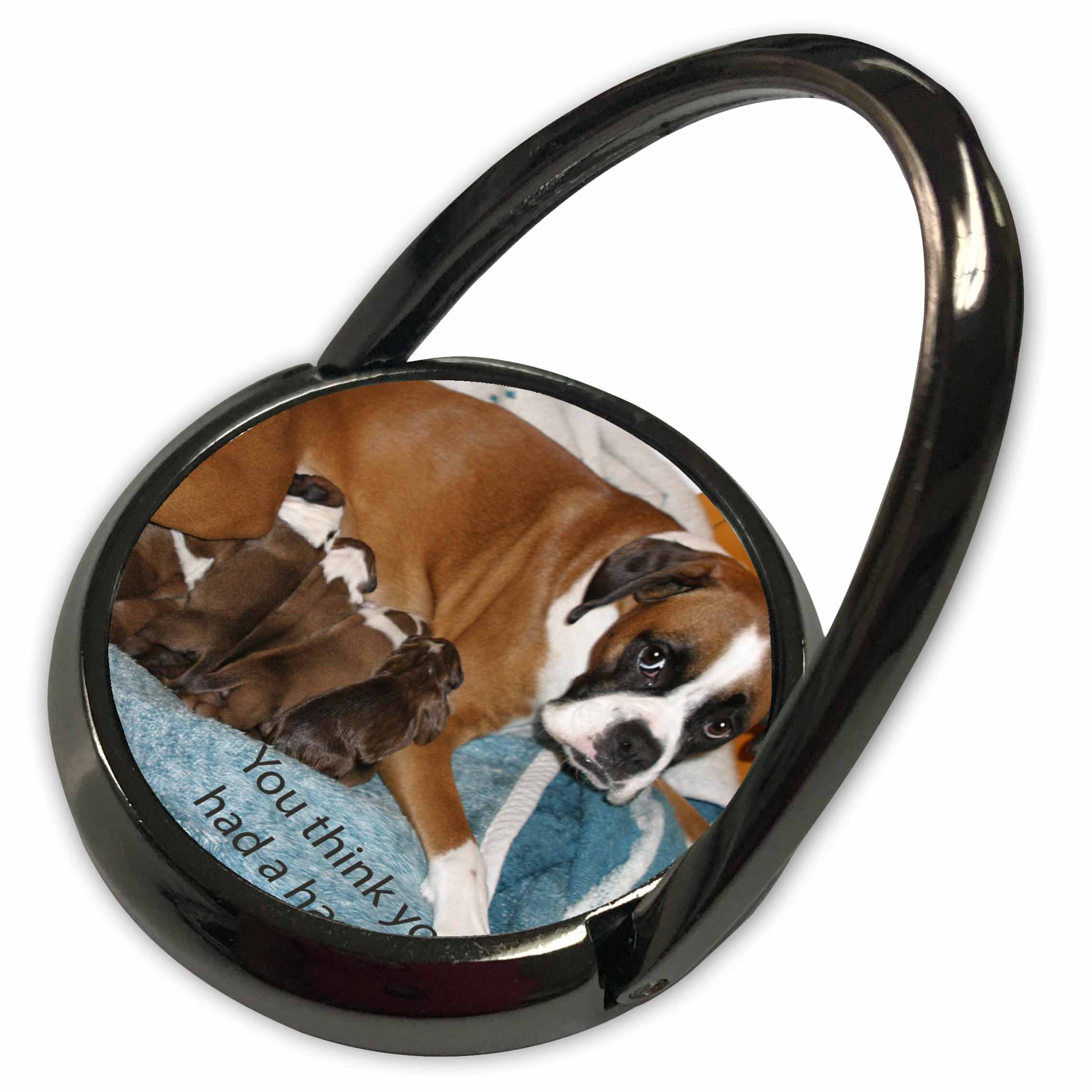 3dRose Mother boxer having a hard day with the children - Phone Ring ...