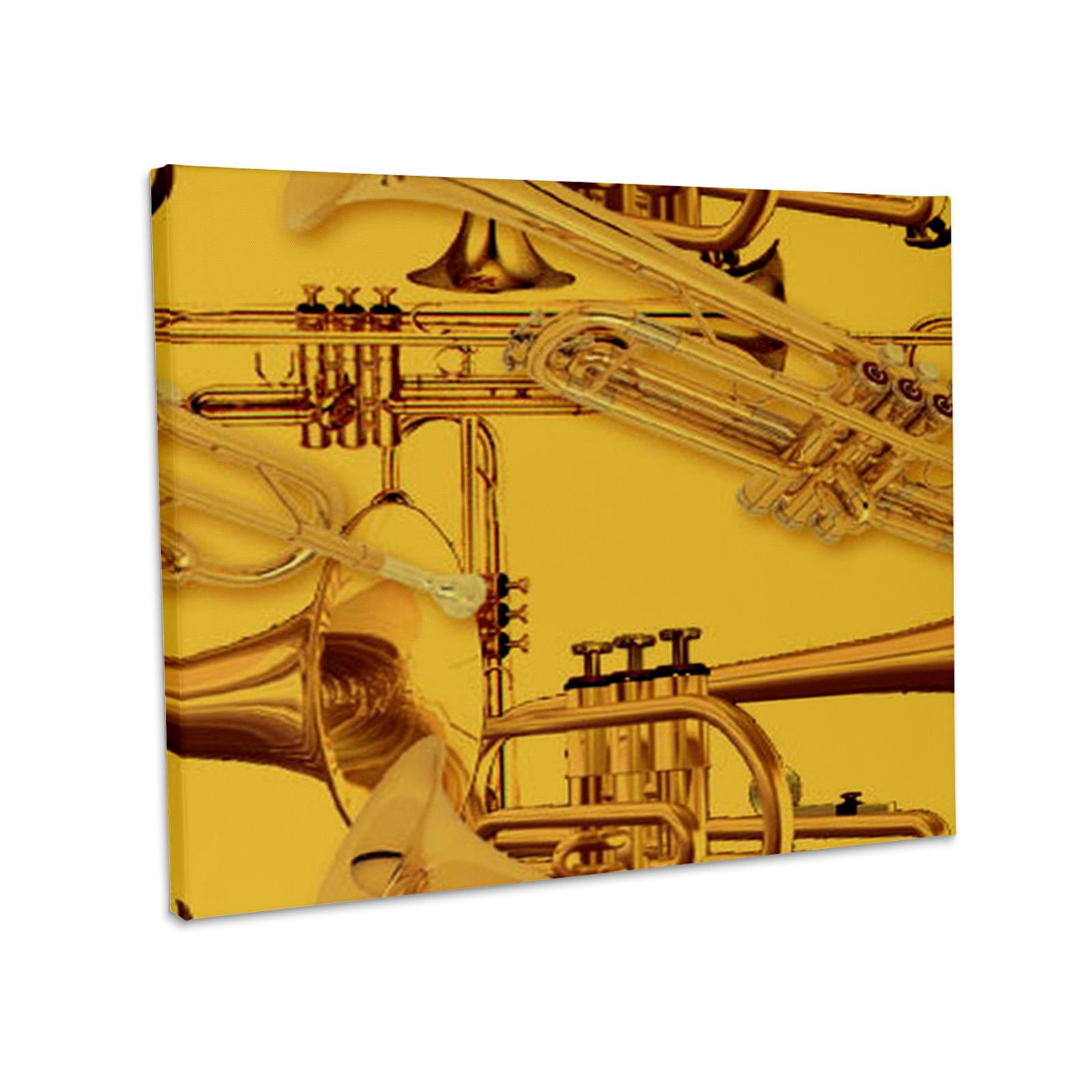 3dRose, Music Trumpet Background , Museum Grade Canvas Wrap 20x16 ...