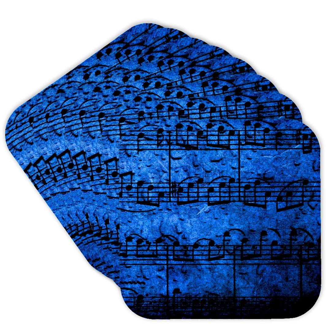 3dRose, Musical Interlude in Blue, Set of 8 Coasters - Soft - Walmart.com
