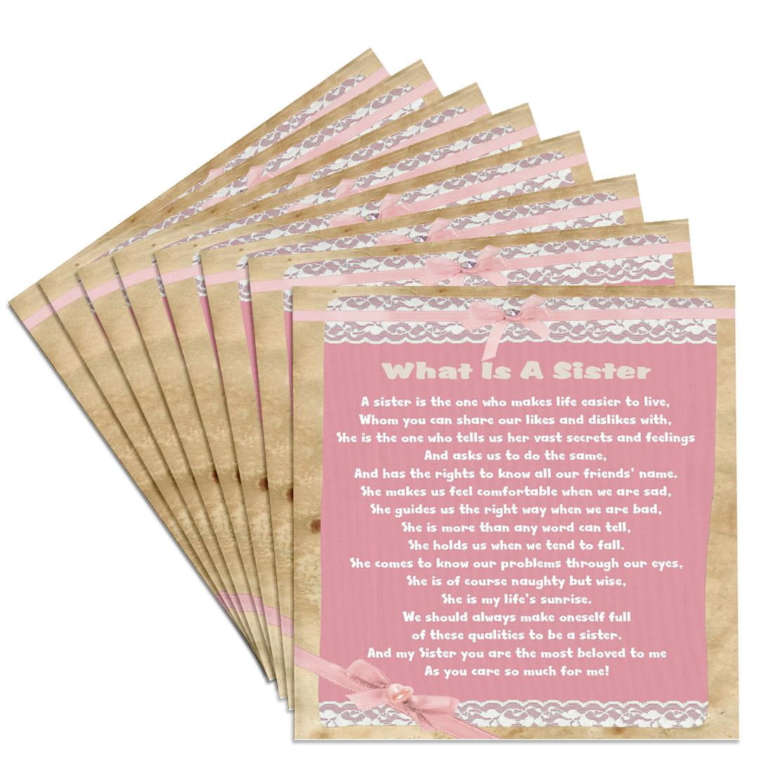 3dRose, My Sisiter The perfect sister gift a beautiful ode to a sibling and gift that will touch ...