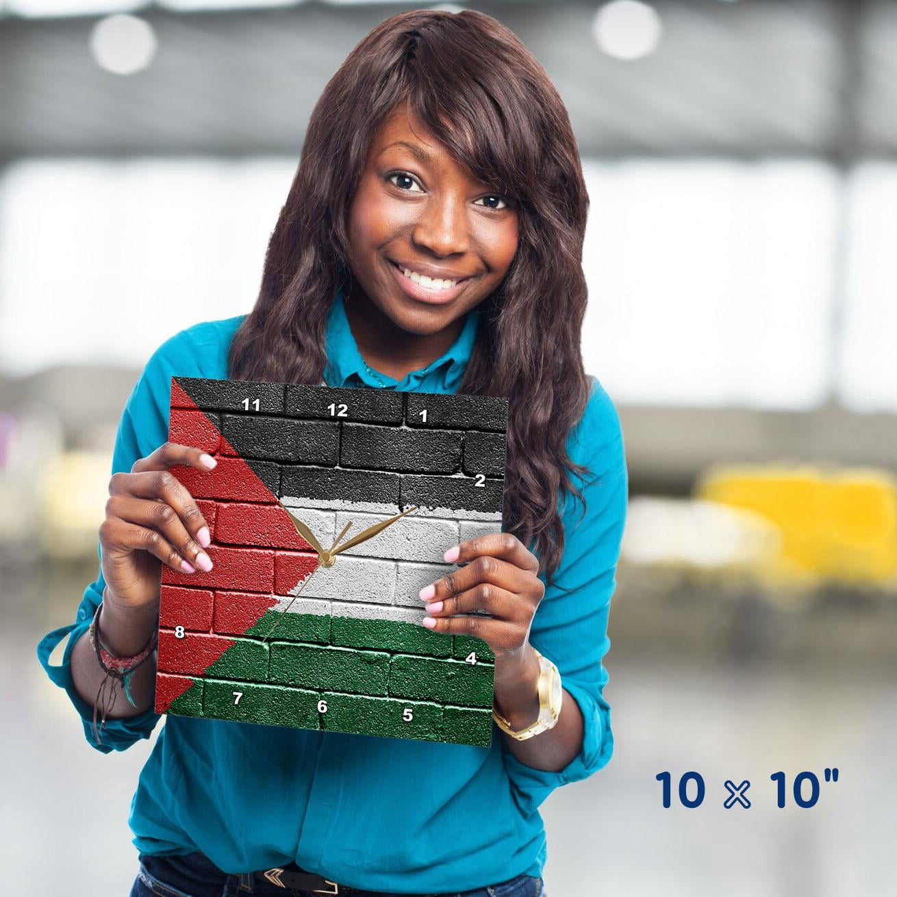 3dRose, National flag of Palestine painted onto a brick wall ...