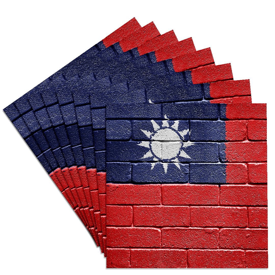 3drose, National Flag of the Republic of China Painted onto a Brick ...