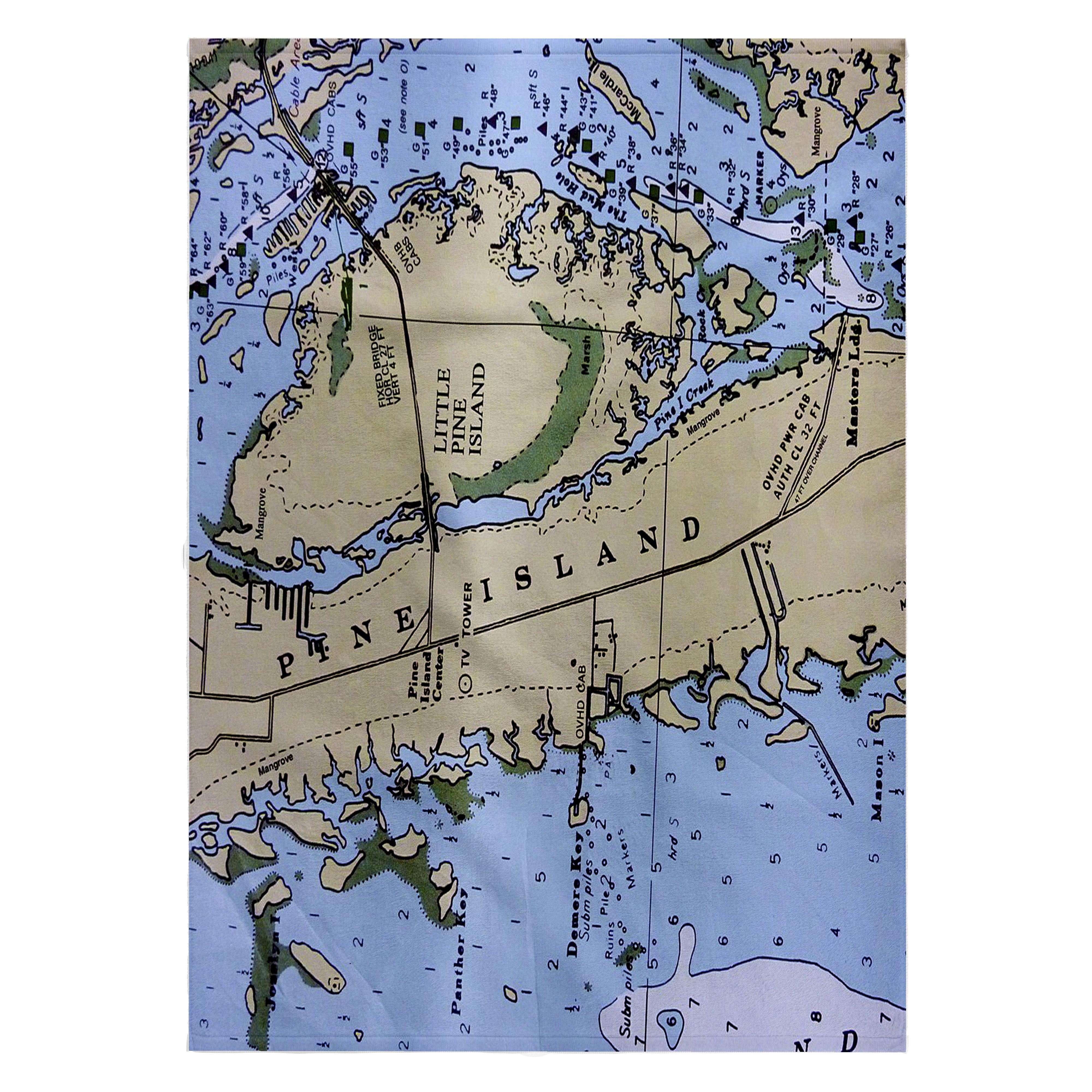 3dRose, Nautical Chart II, 22x30 Bath Hand Pool Towel - Walmart.com