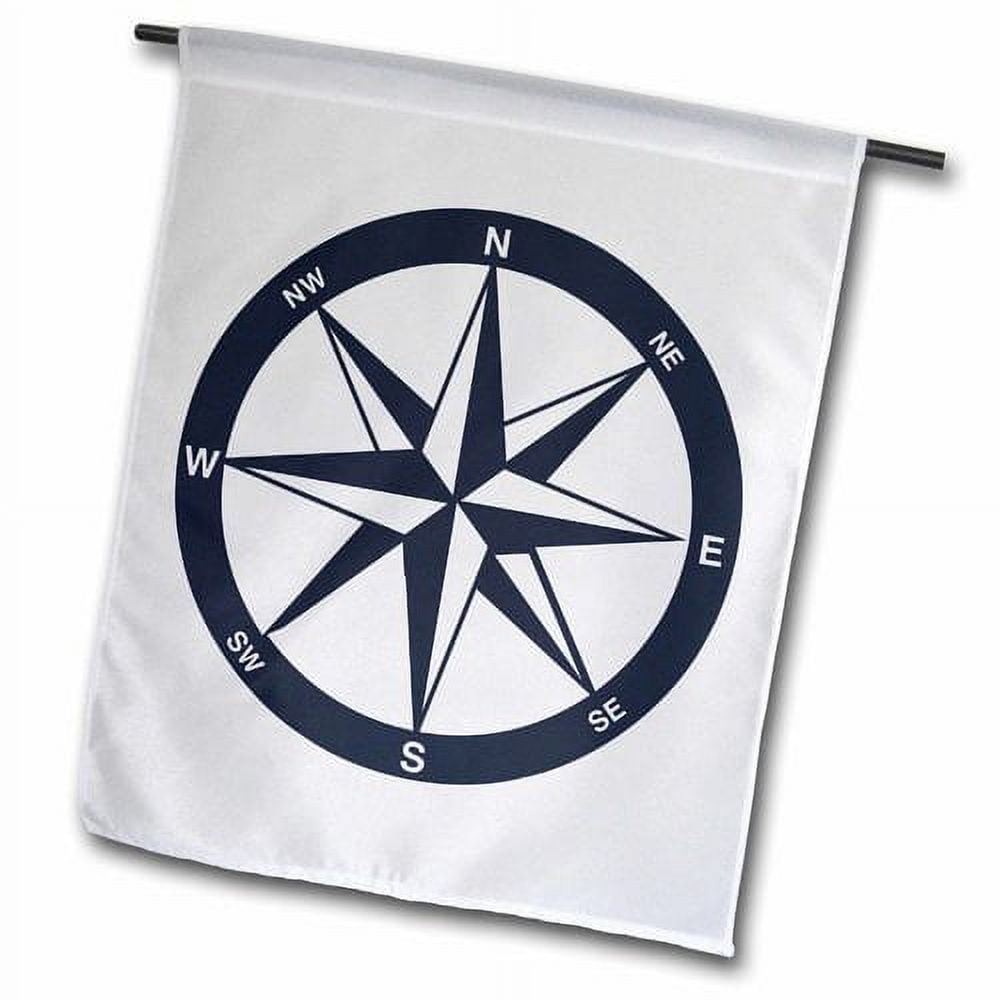 3dRose Nautical Compass Polyester Garden Flag - Walmart Business Supplies