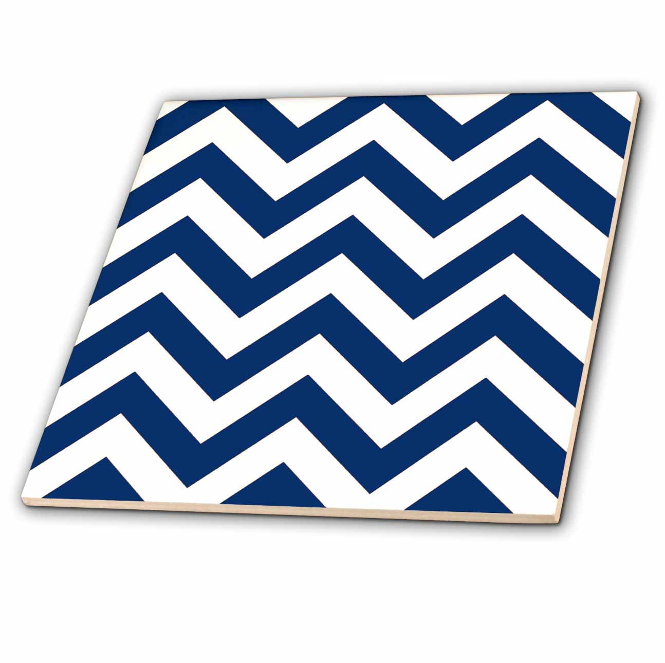 3dRose Navy and White Chevron. - Ceramic Tile, 4-inch - Walmart ...