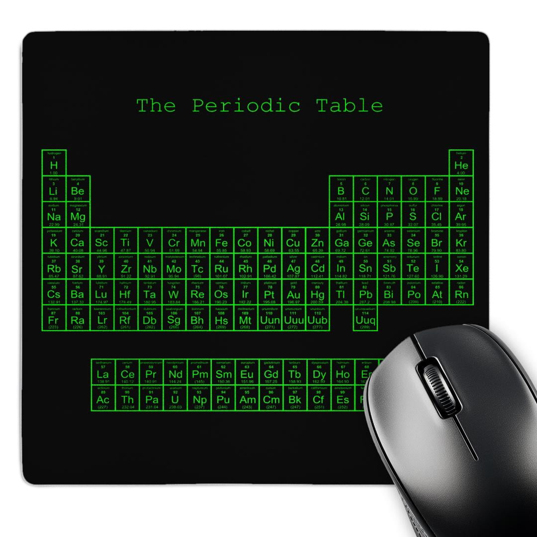 3dRose, Neon Green on Black Periodic Table - Retro Computer Programmer ...