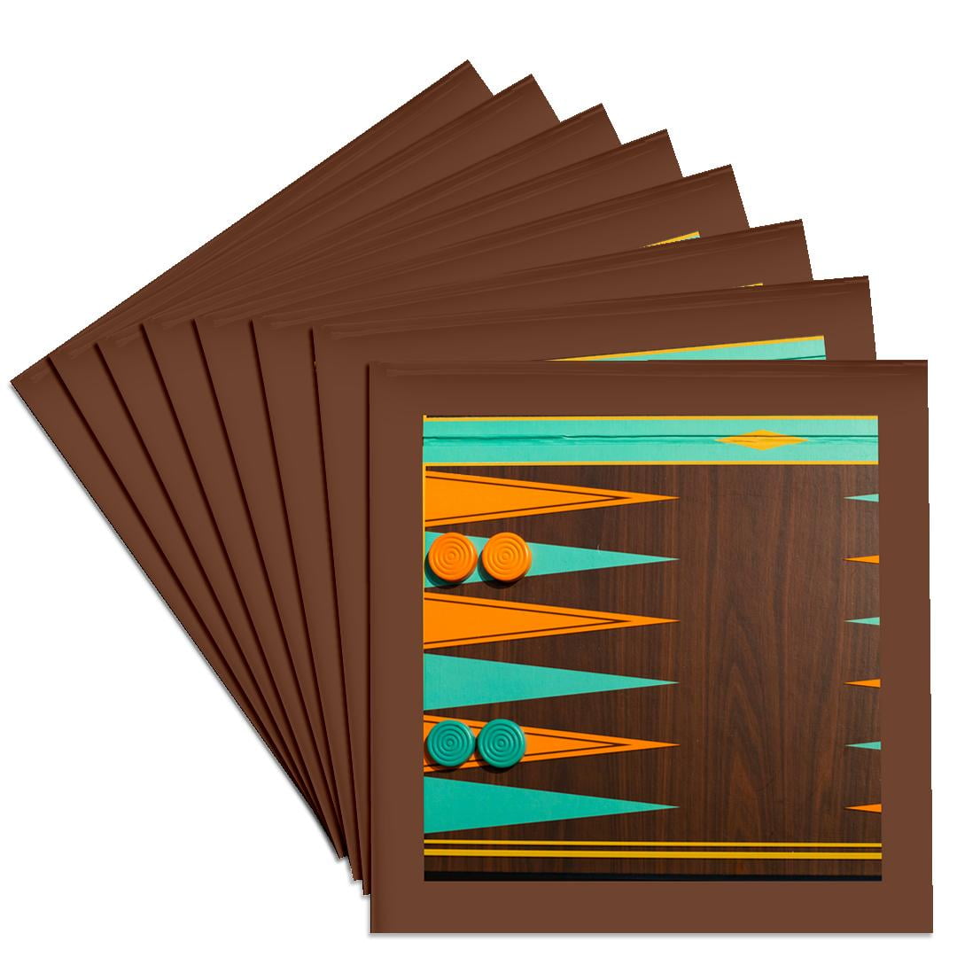 3drose, New York City, Ny, Usa. Backgammon Board Game, Set of 8 Ceramic ...